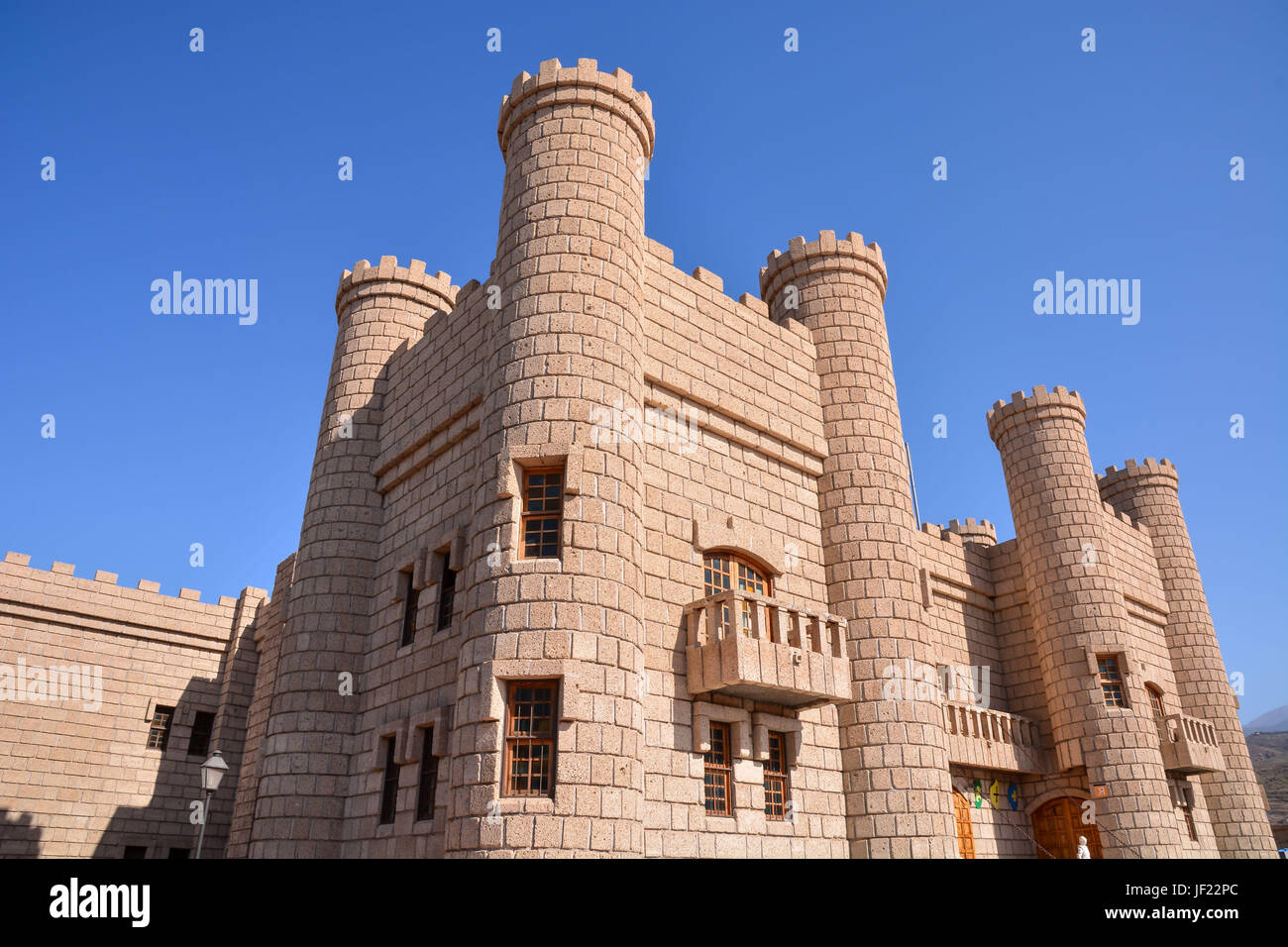 Medieval Brown Castle Stock Photo - Alamy