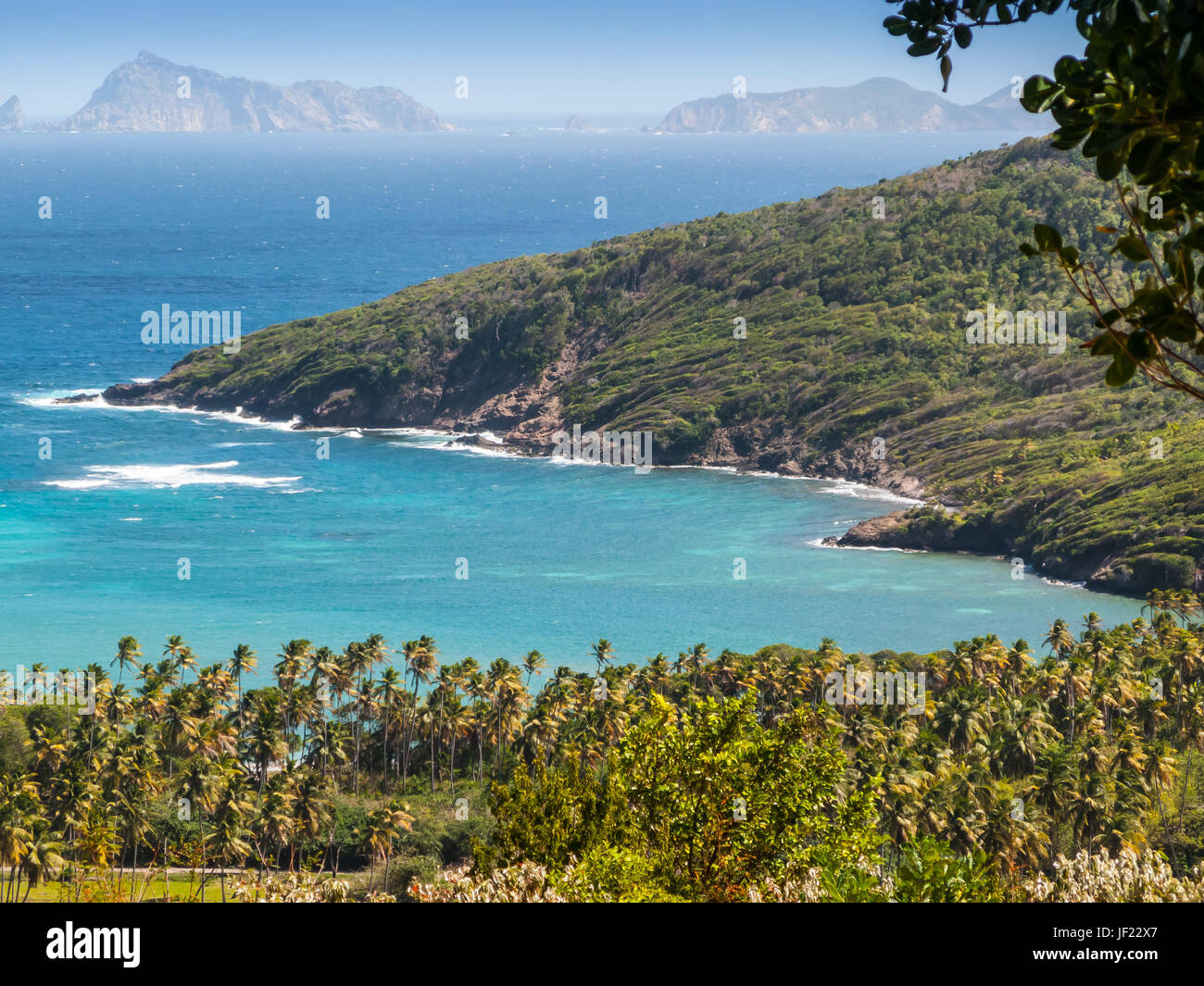 Sweeping view of spring bay bequia hi-res stock photography and images ...