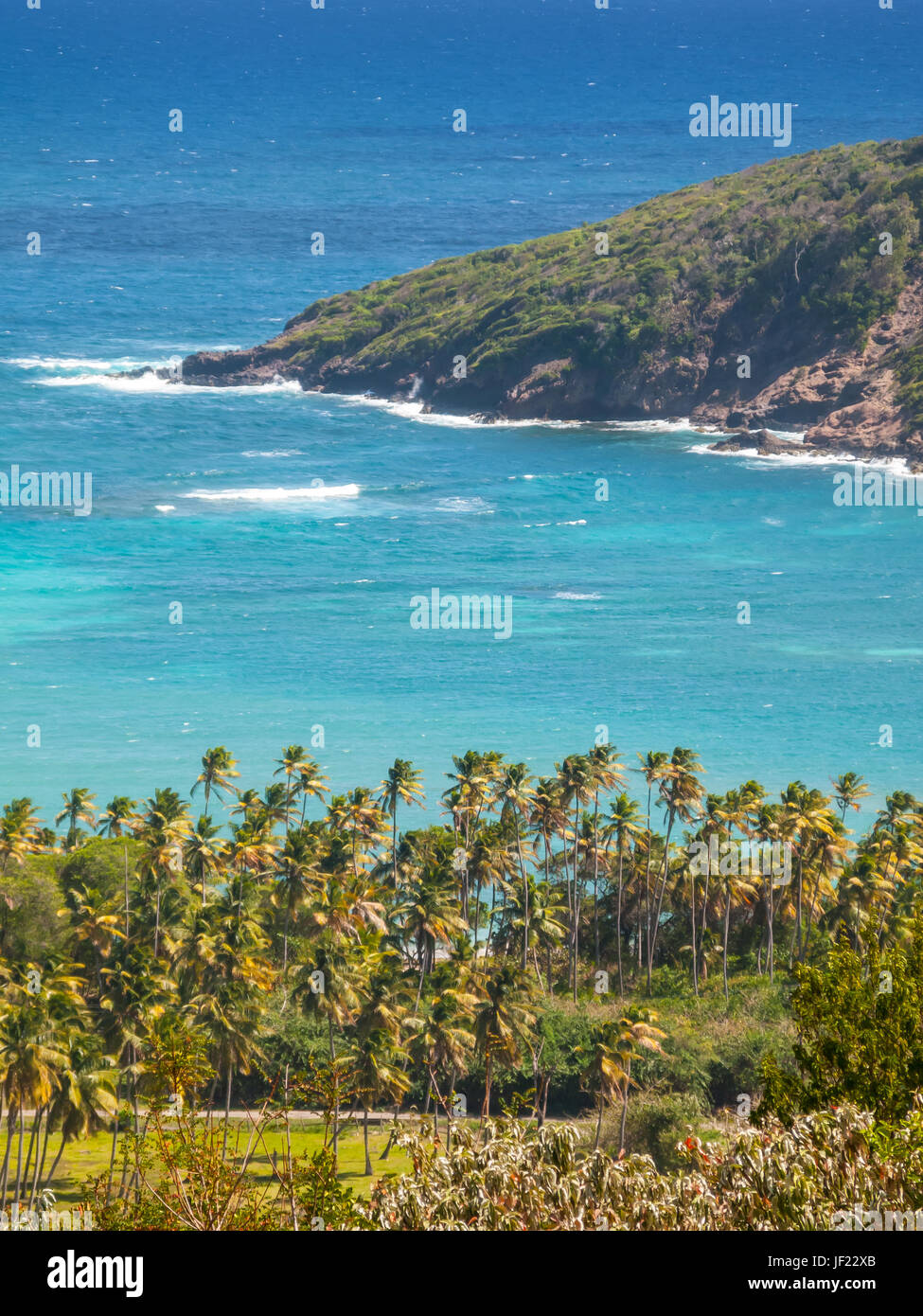 Sweeping view of spring bay bequia hi-res stock photography and images ...