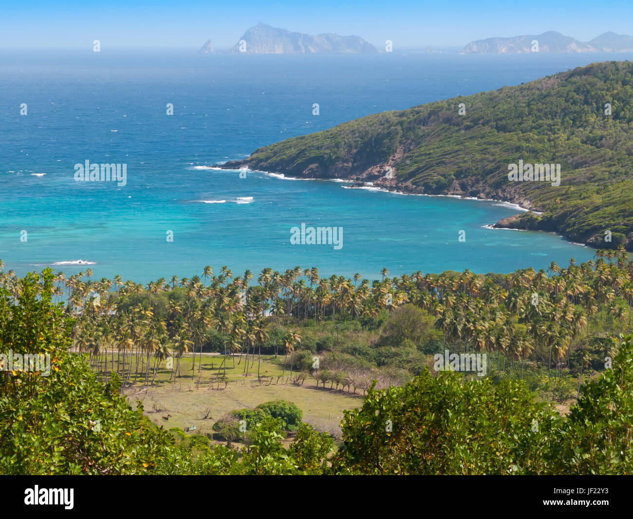 Sweeping view of spring bay bequia hi-res stock photography and images ...