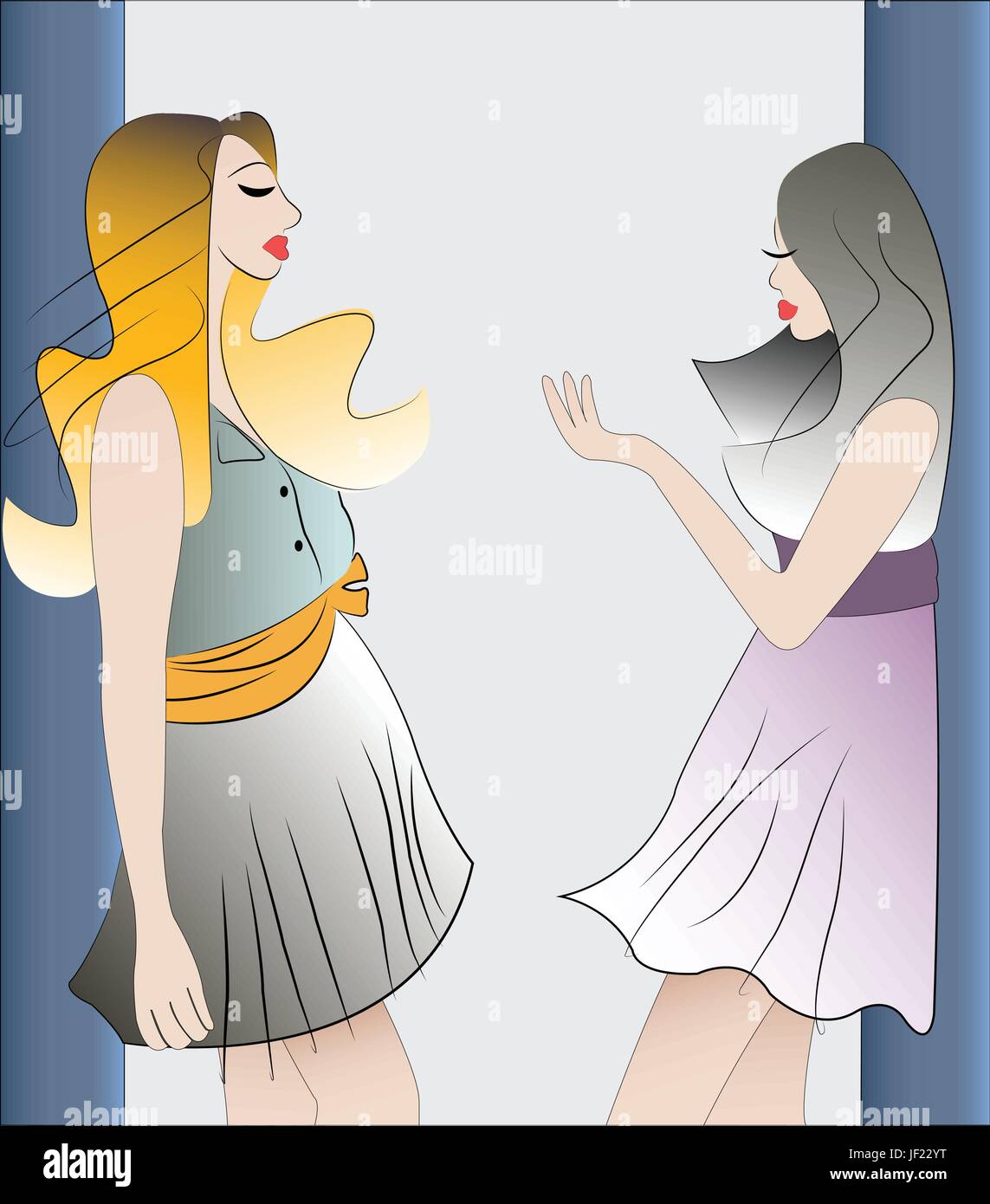 Closeup two people talking Stock Vector Images - Alamy