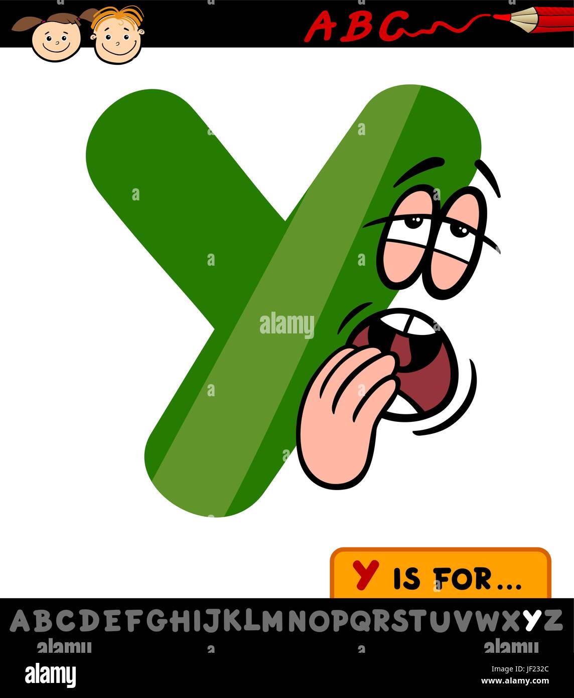 Cartoon alphabet letter y hi-res stock photography and images - Alamy