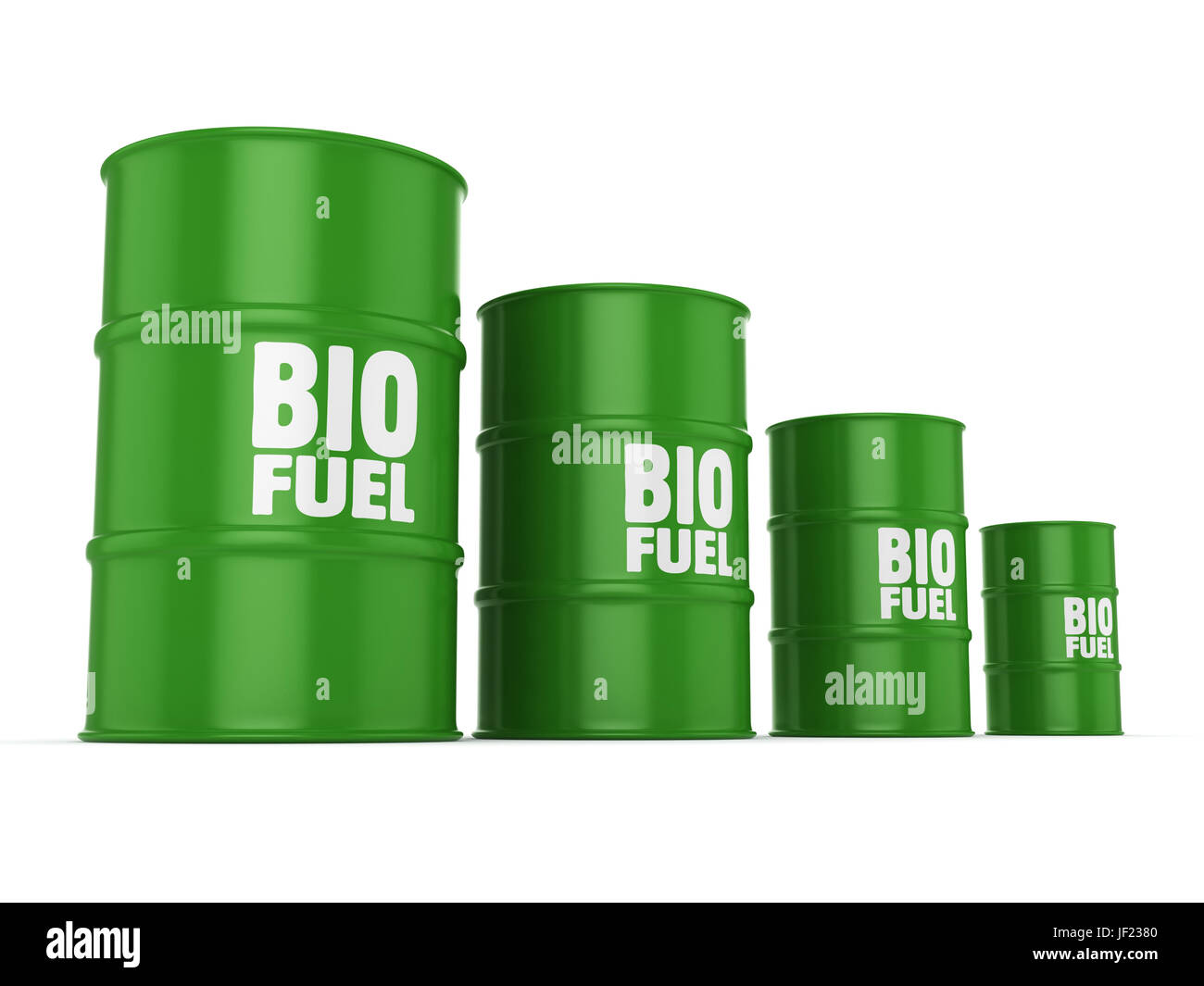 3D rendering barrels of biofuels Stock Photo - Alamy