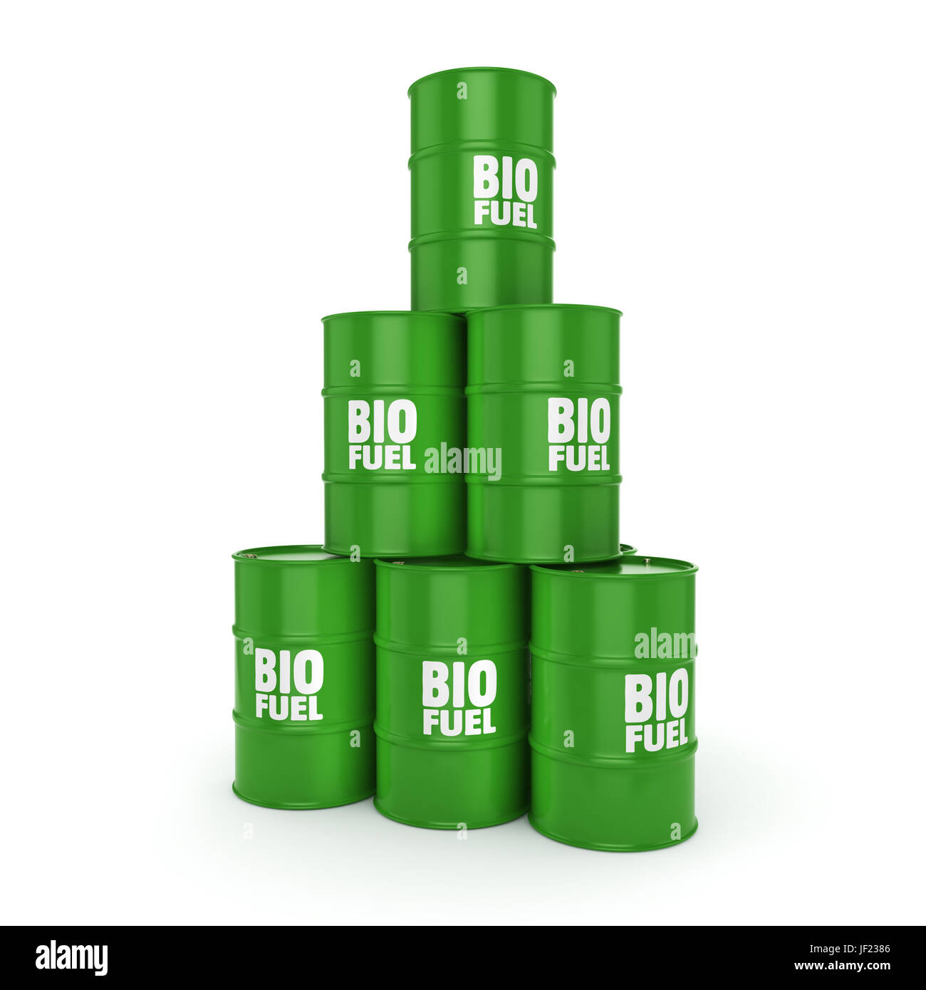 3D rendering barrels of biofuels Stock Photo - Alamy
