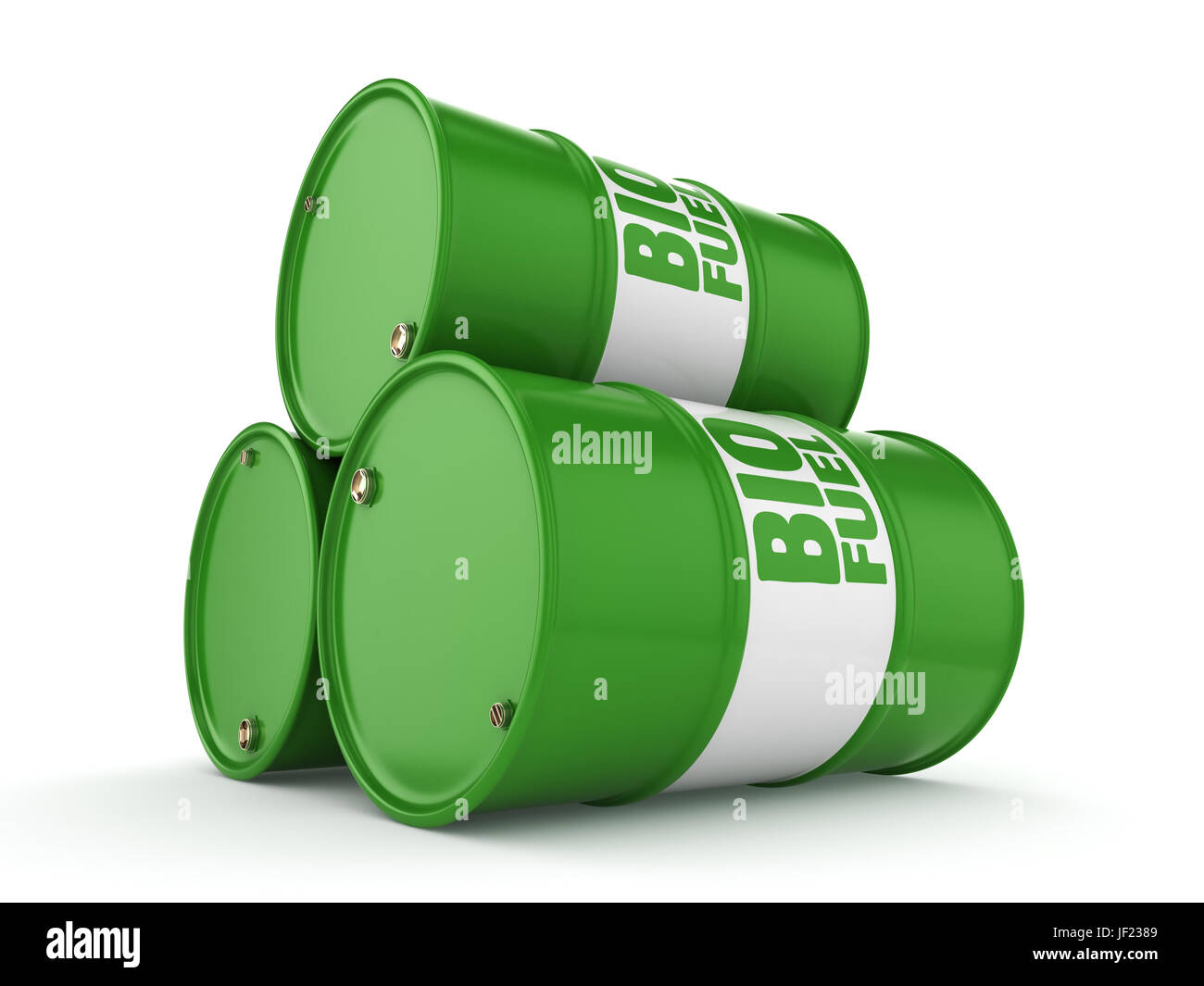 3D rendering barrels of biofuels Stock Photo - Alamy