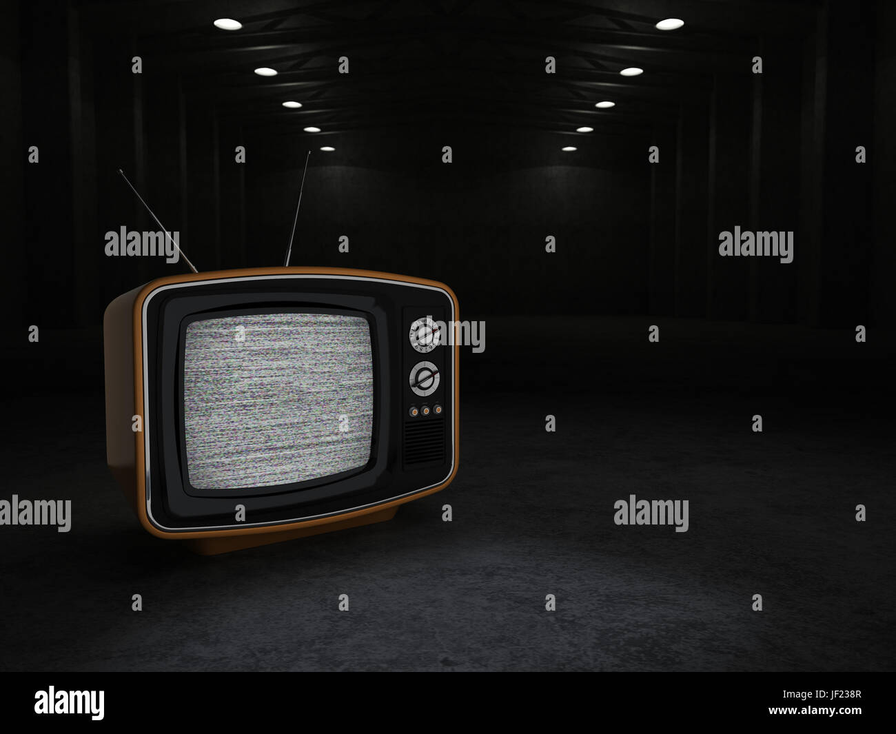 3D rendering old tv Stock Photo - Alamy
