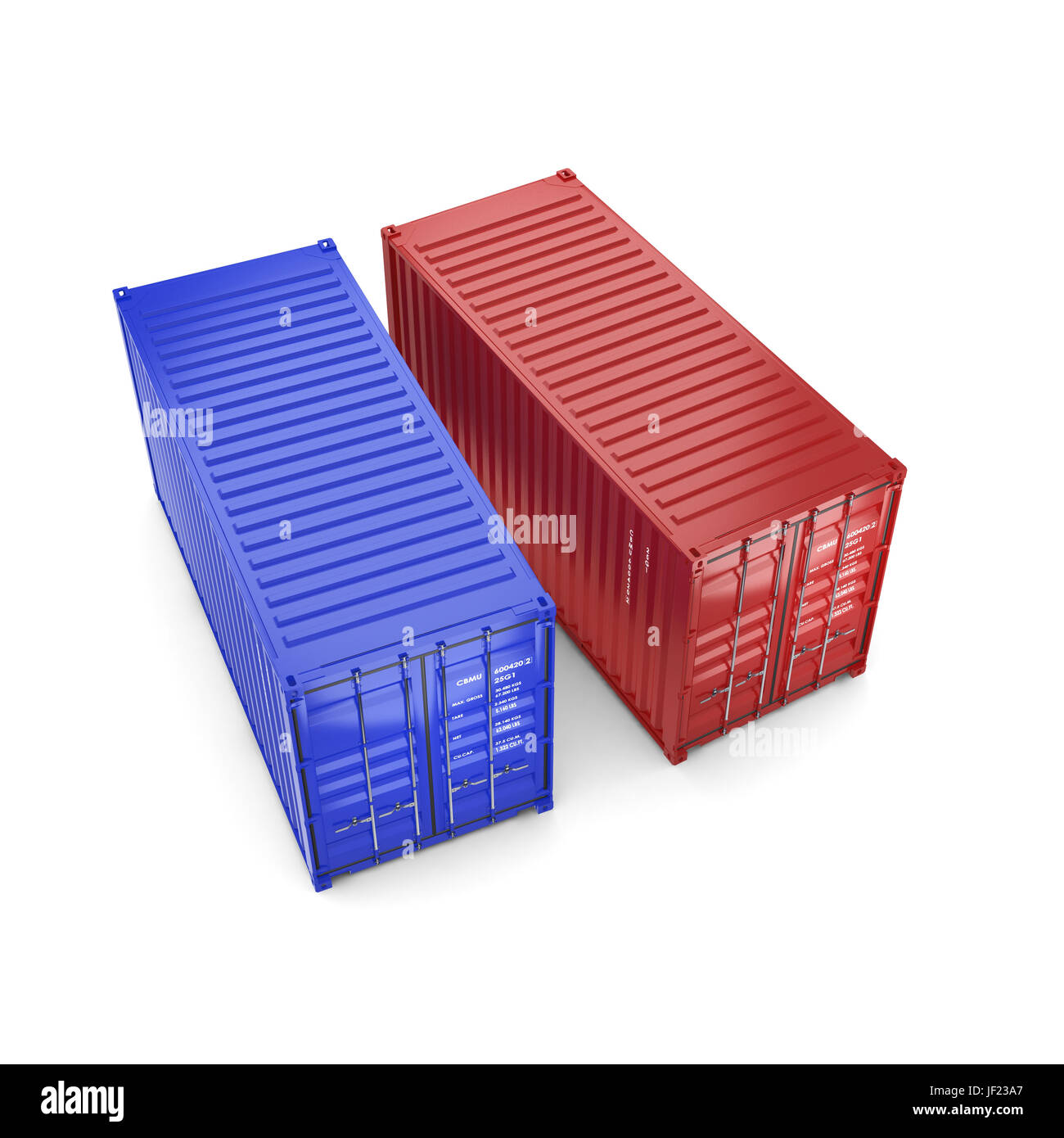 3D rendering containers Stock Photo - Alamy