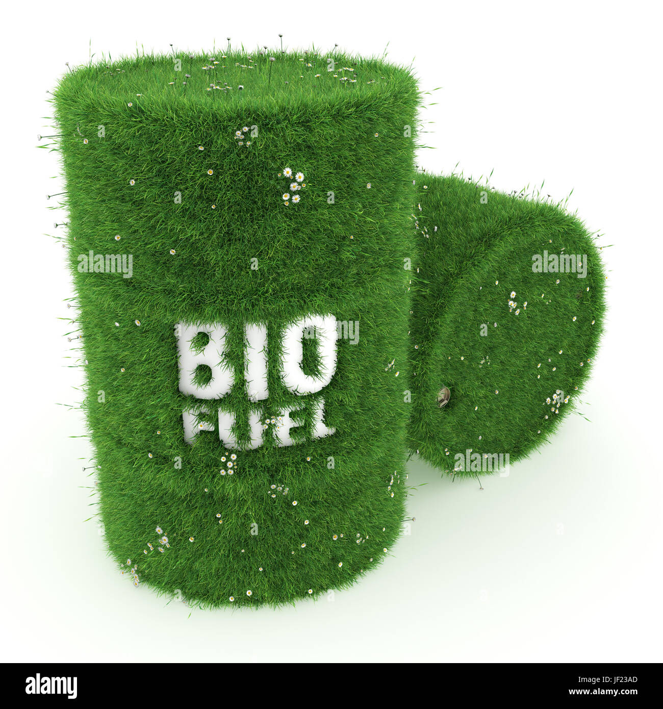 3D rendering barrels of biofuels Stock Photo - Alamy