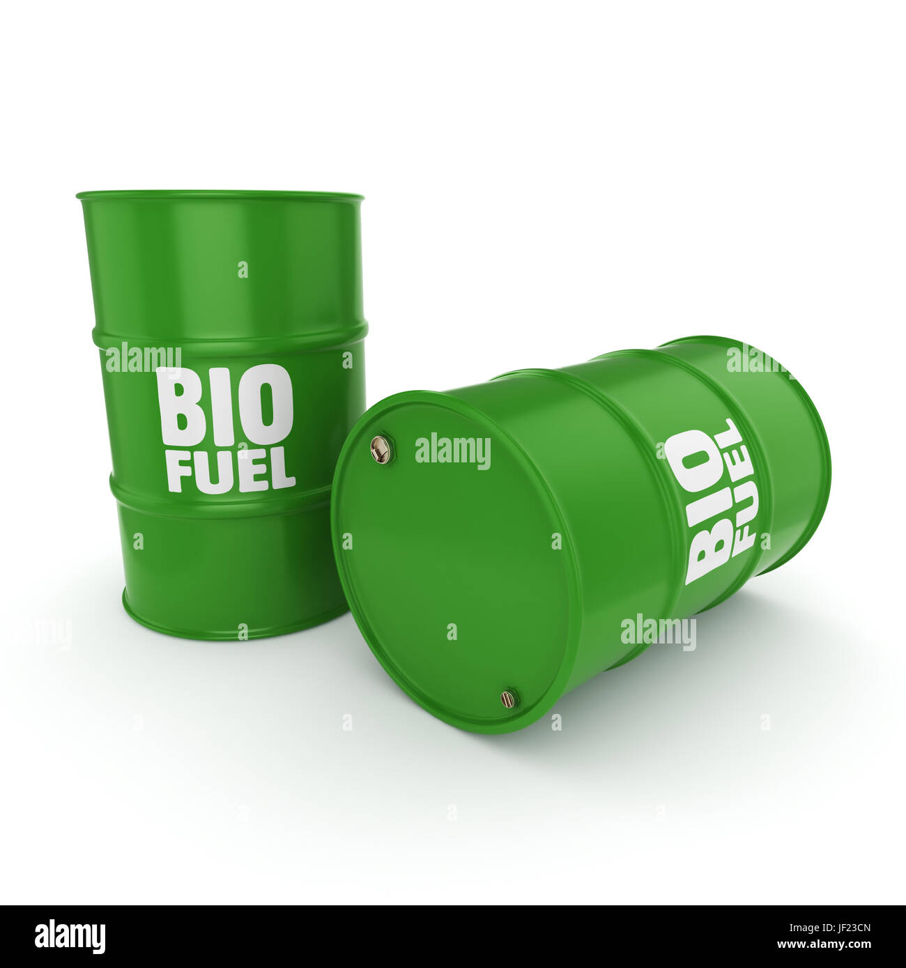 3D rendering barrels of biofuels Stock Photo - Alamy