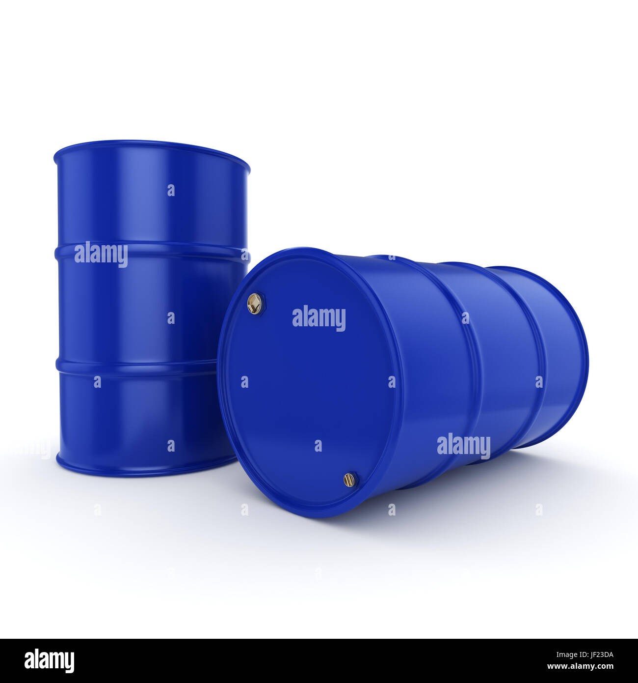 3D rendering blue barrels Stock Photo - Alamy