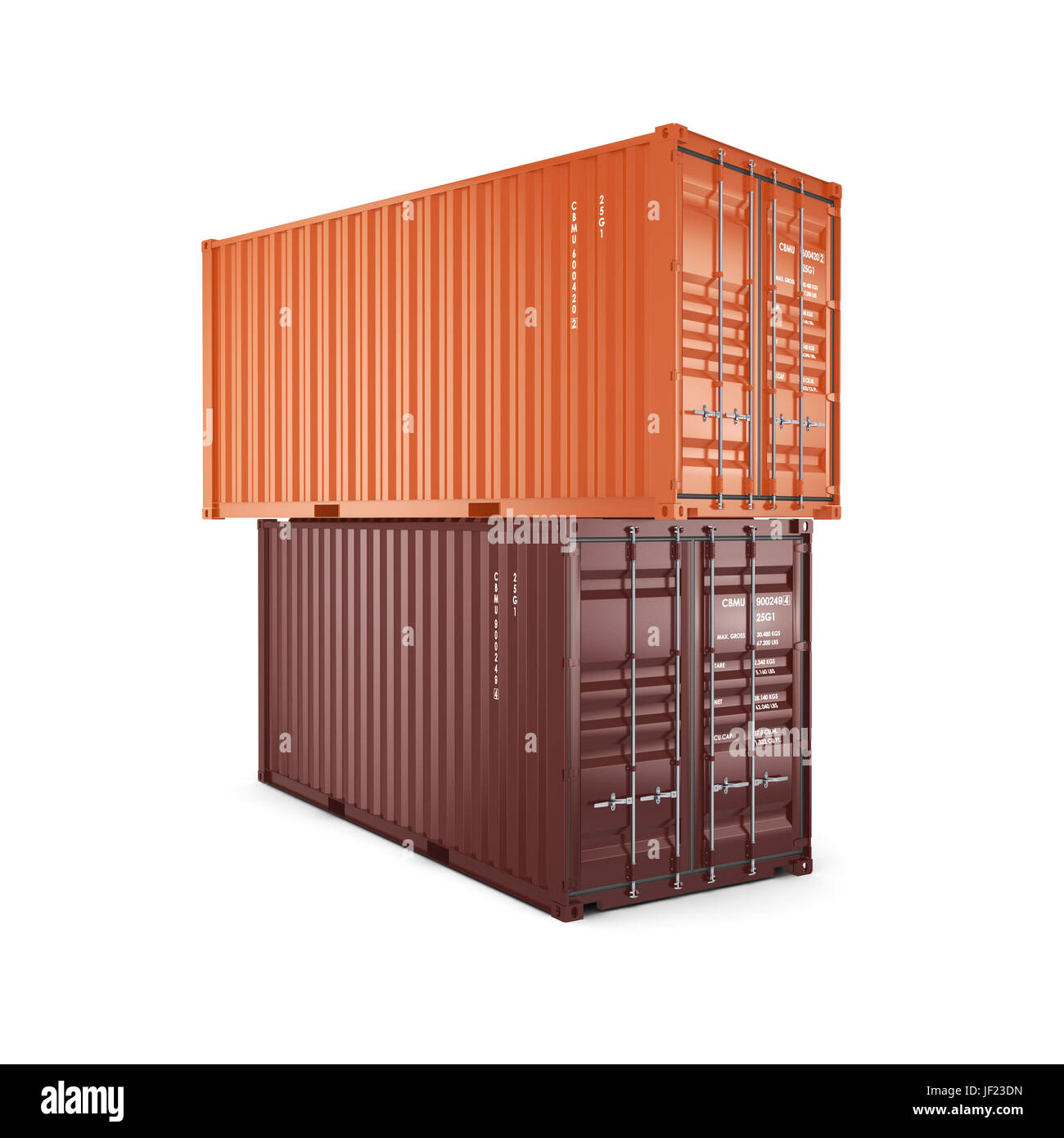 3D rendering containers Stock Photo - Alamy