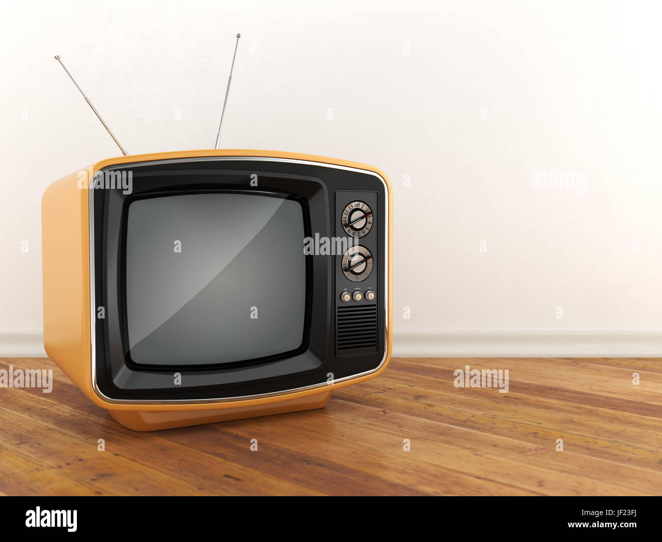 3D rendering old tv Stock Photo - Alamy
