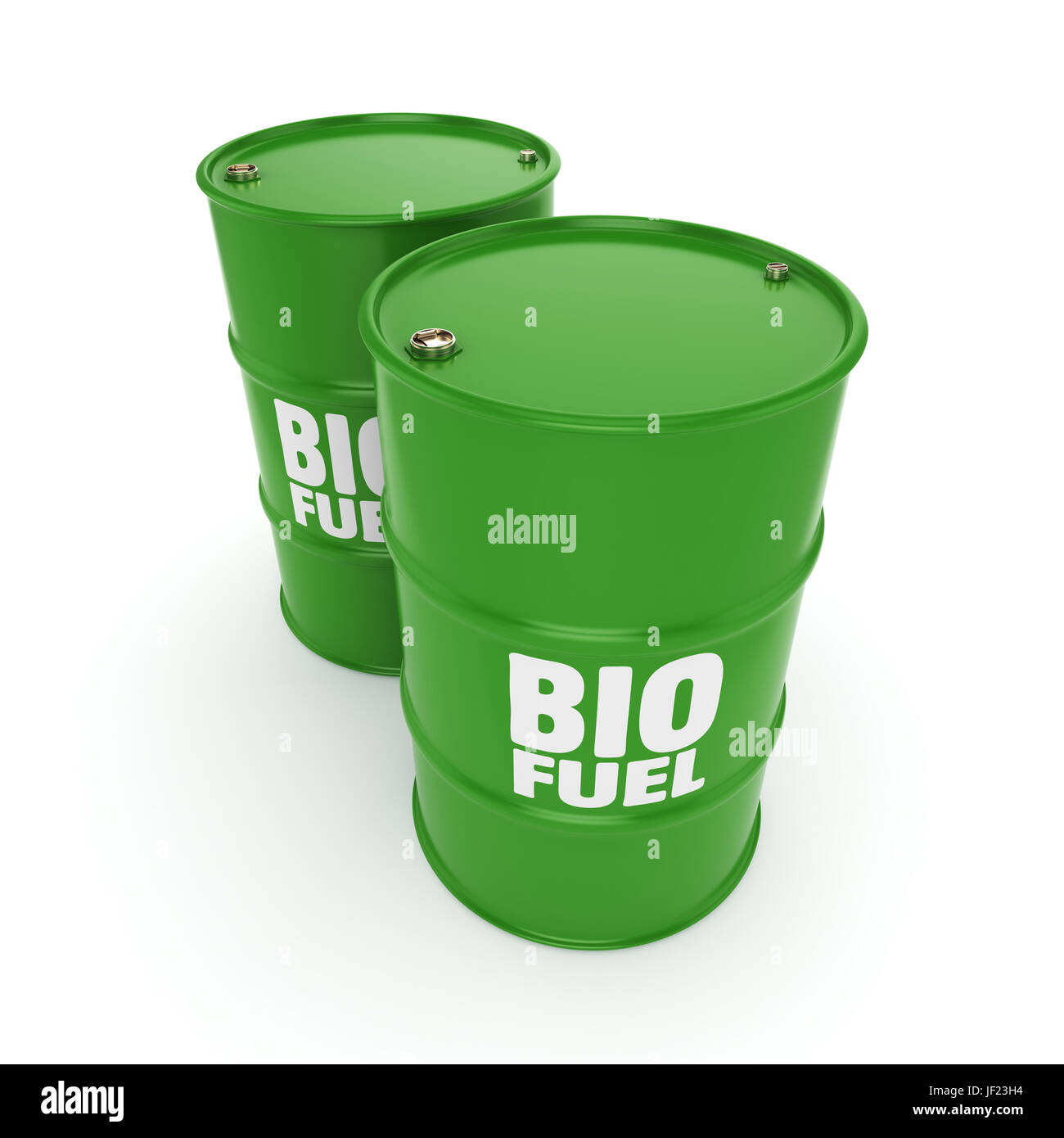 3D rendering barrels of biofuels Stock Photo - Alamy