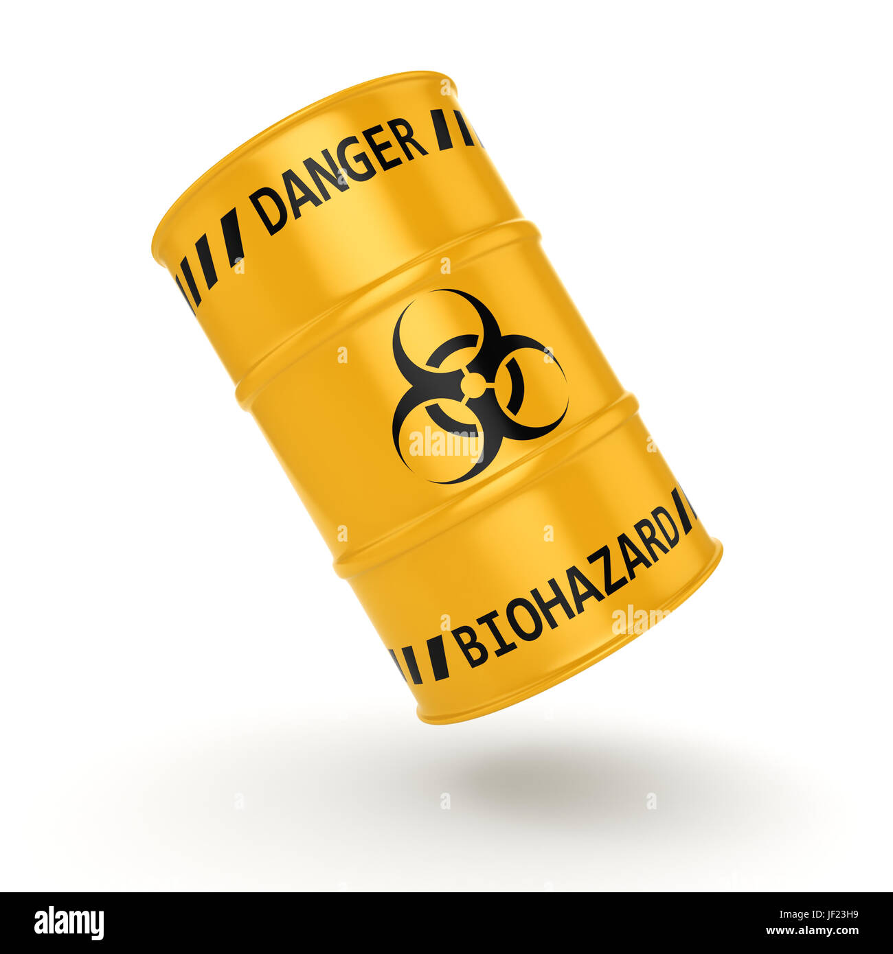 3D rendering biohazard barrel Stock Photo - Alamy
