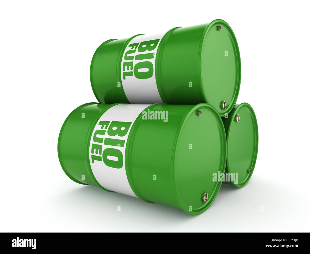 3D rendering barrels of biofuels Stock Photo - Alamy