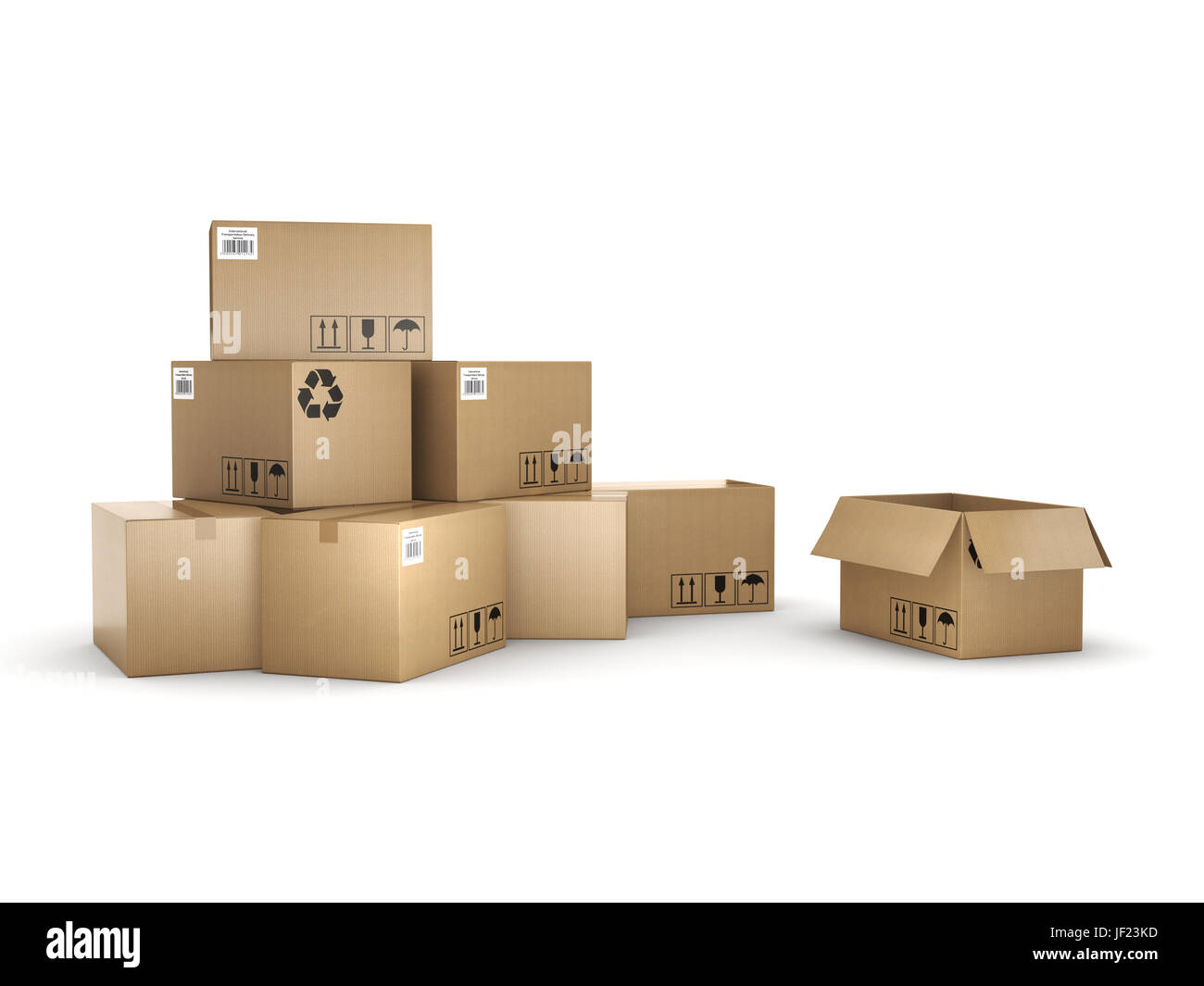 3D rendering cardboard box Stock Photo - Alamy