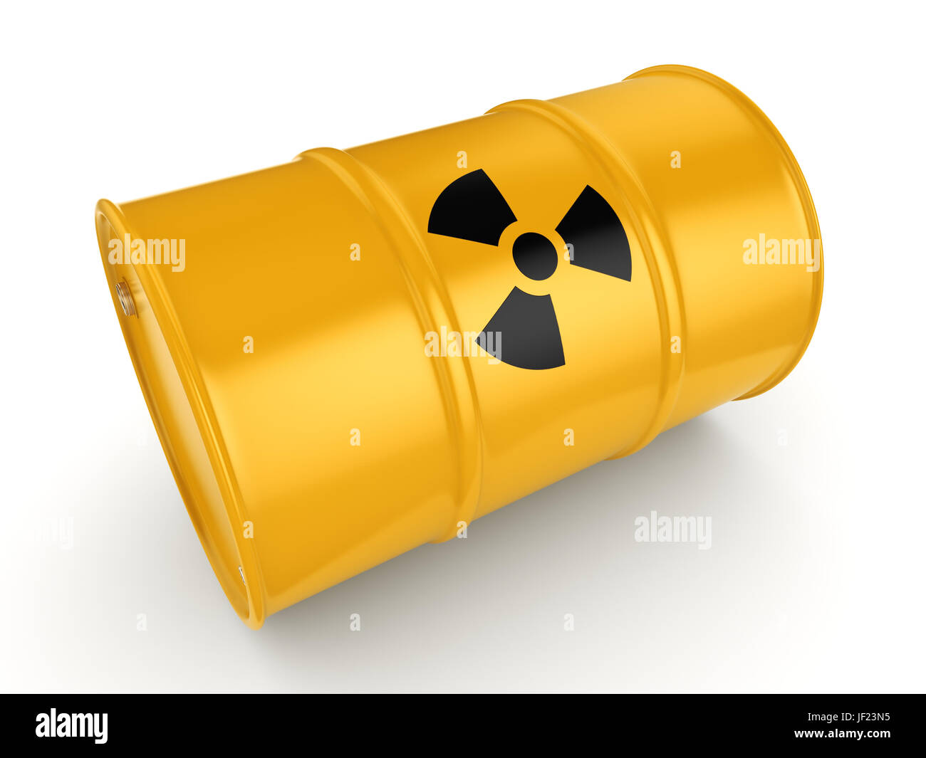 3D rendering radioactive barrel Stock Photo - Alamy
