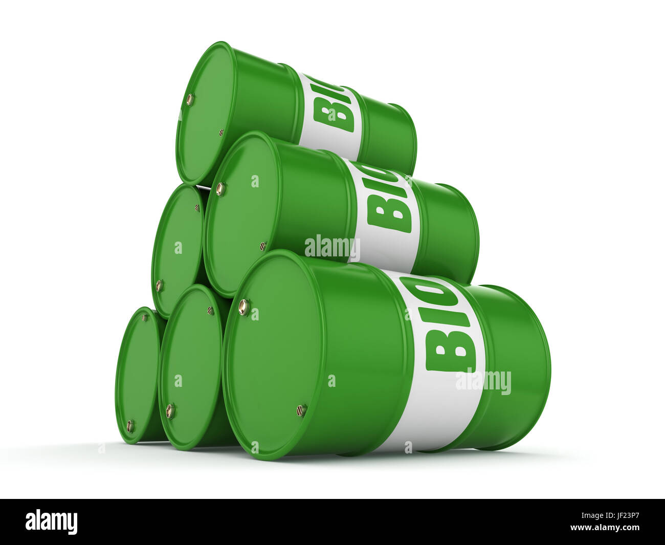 3D rendering barrel of biofuels Stock Photo - Alamy