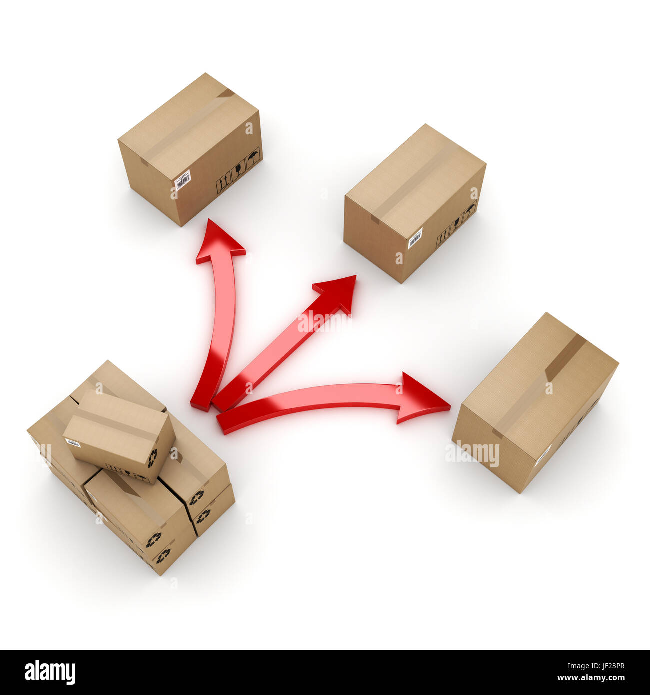 3D rendering cardboard box Stock Photo - Alamy