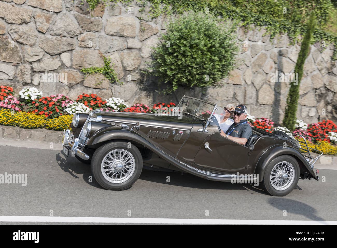 South Tyrol Rallye 2016 MG TF brown Stock Photo - Alamy