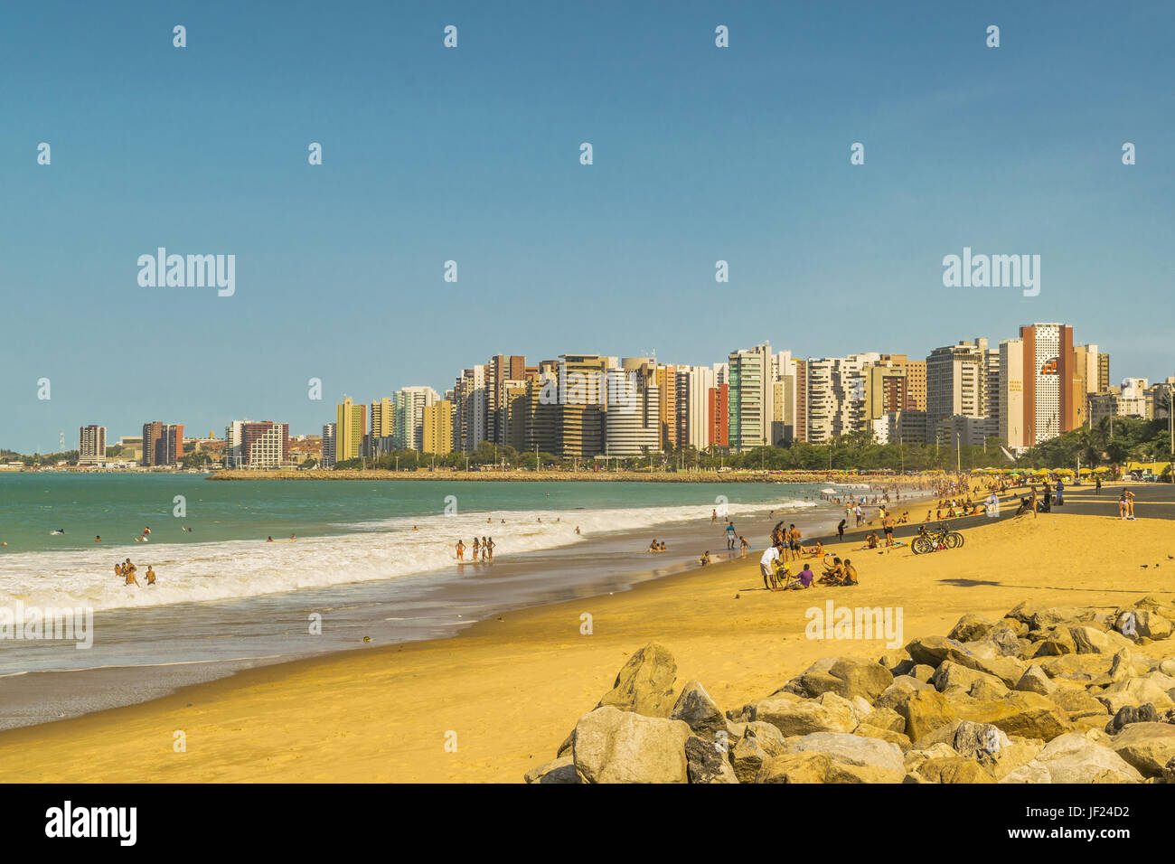 Beach and Buildings of Fortaleza Brazil Stock Photo - Alamy