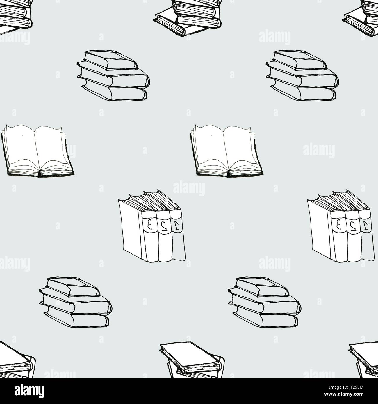 Seamless pattern with books Stock Vector Image & Art - Alamy