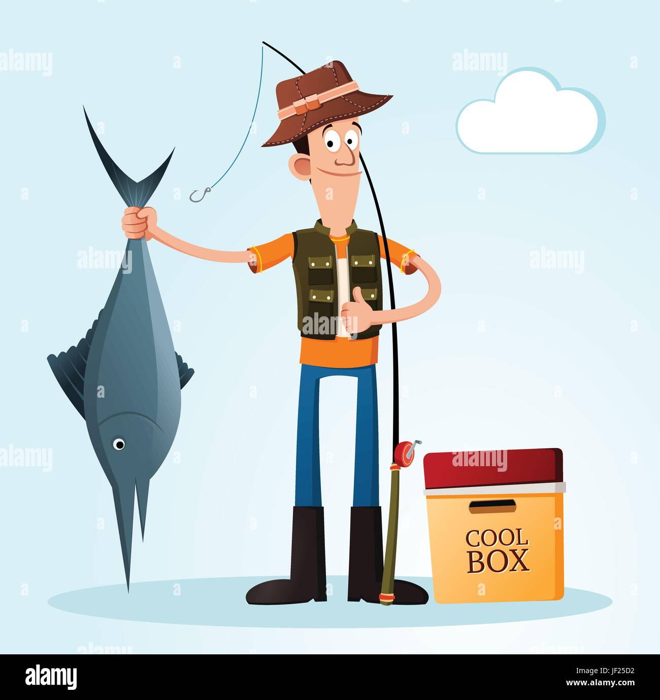 Smiling Barracuda Cartoon