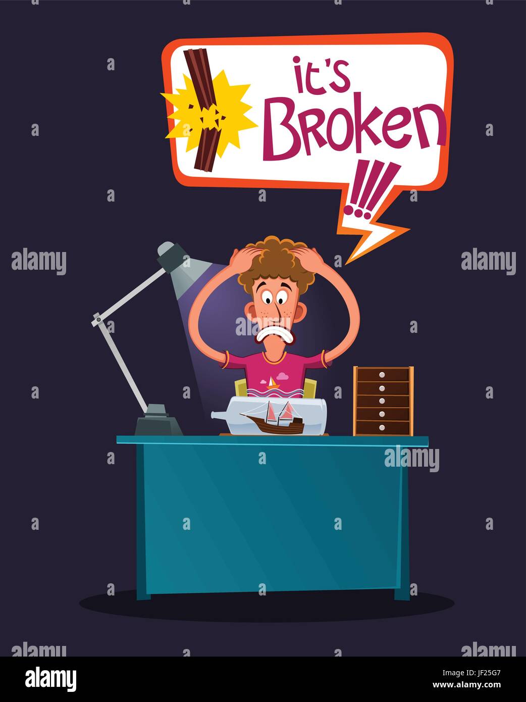 Sad stress Stock Vector Images - Alamy