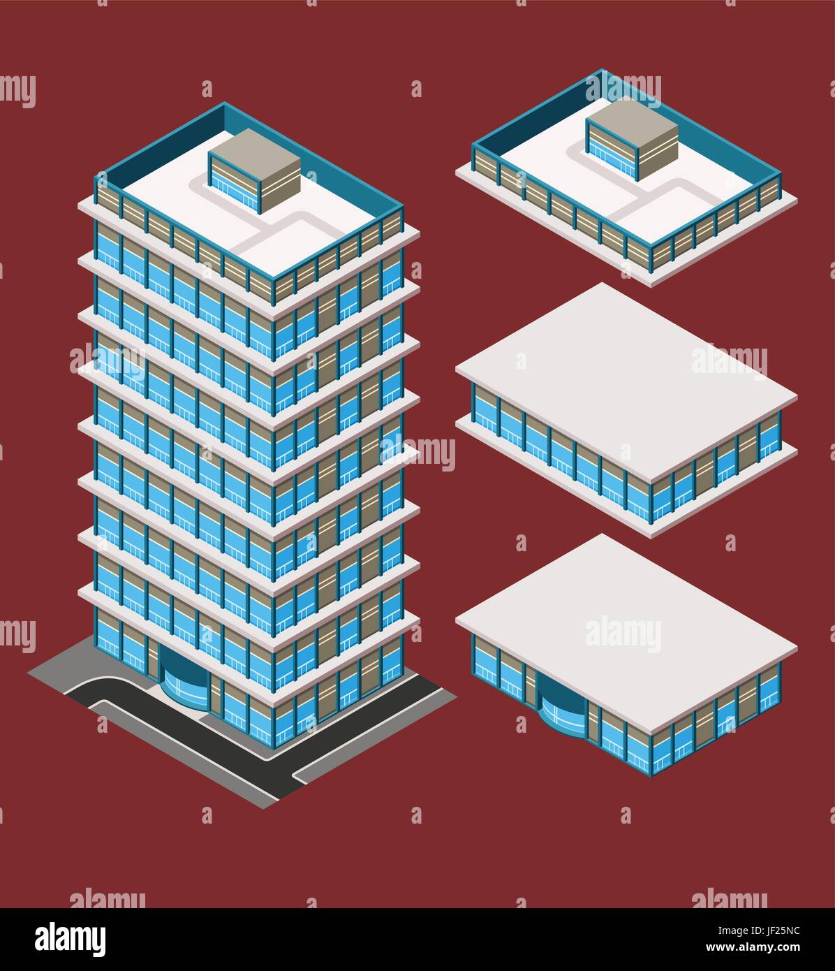 Office building plaza Stock Vector Images - Alamy