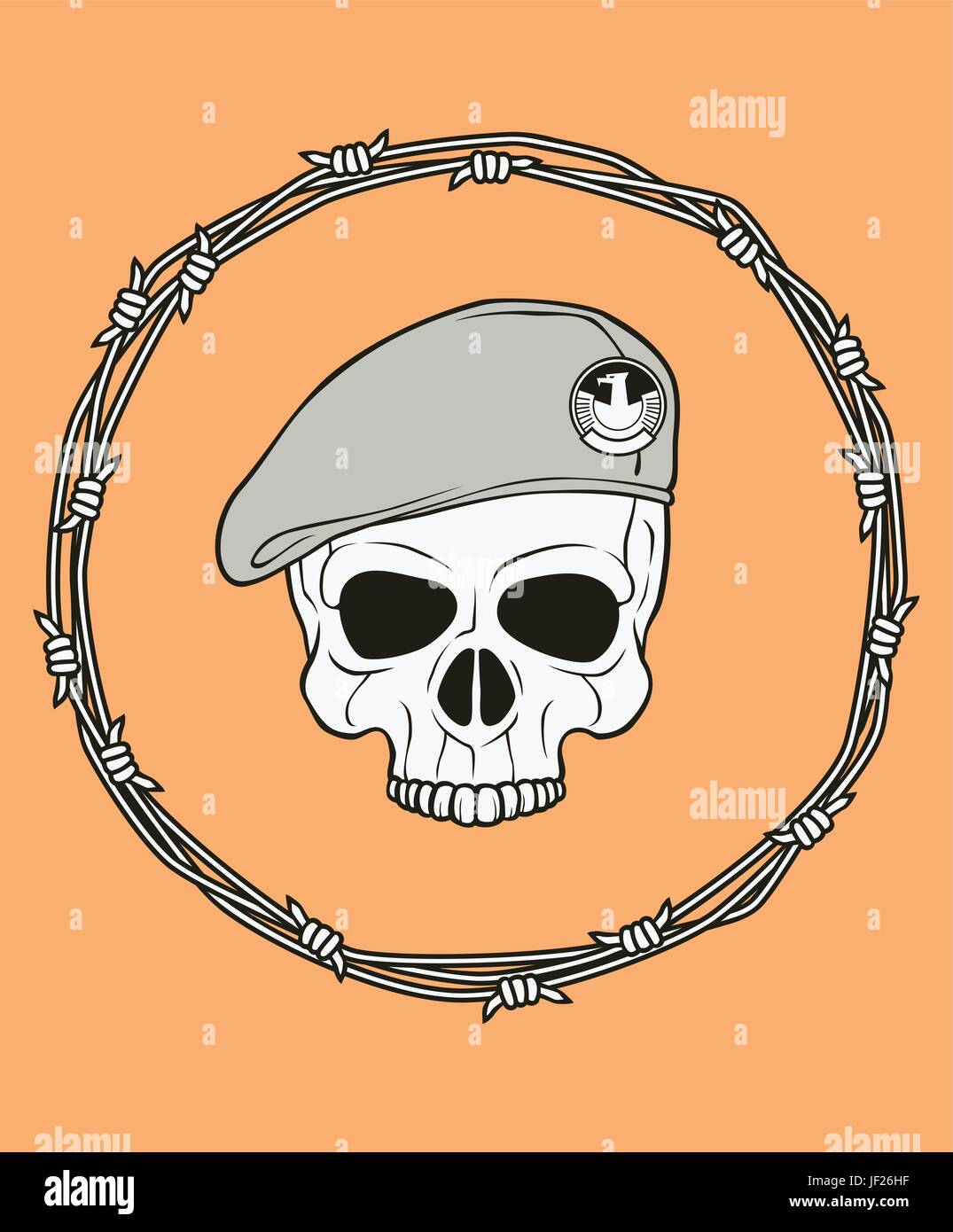 Skull with beret hi-res stock photography and images - Alamy