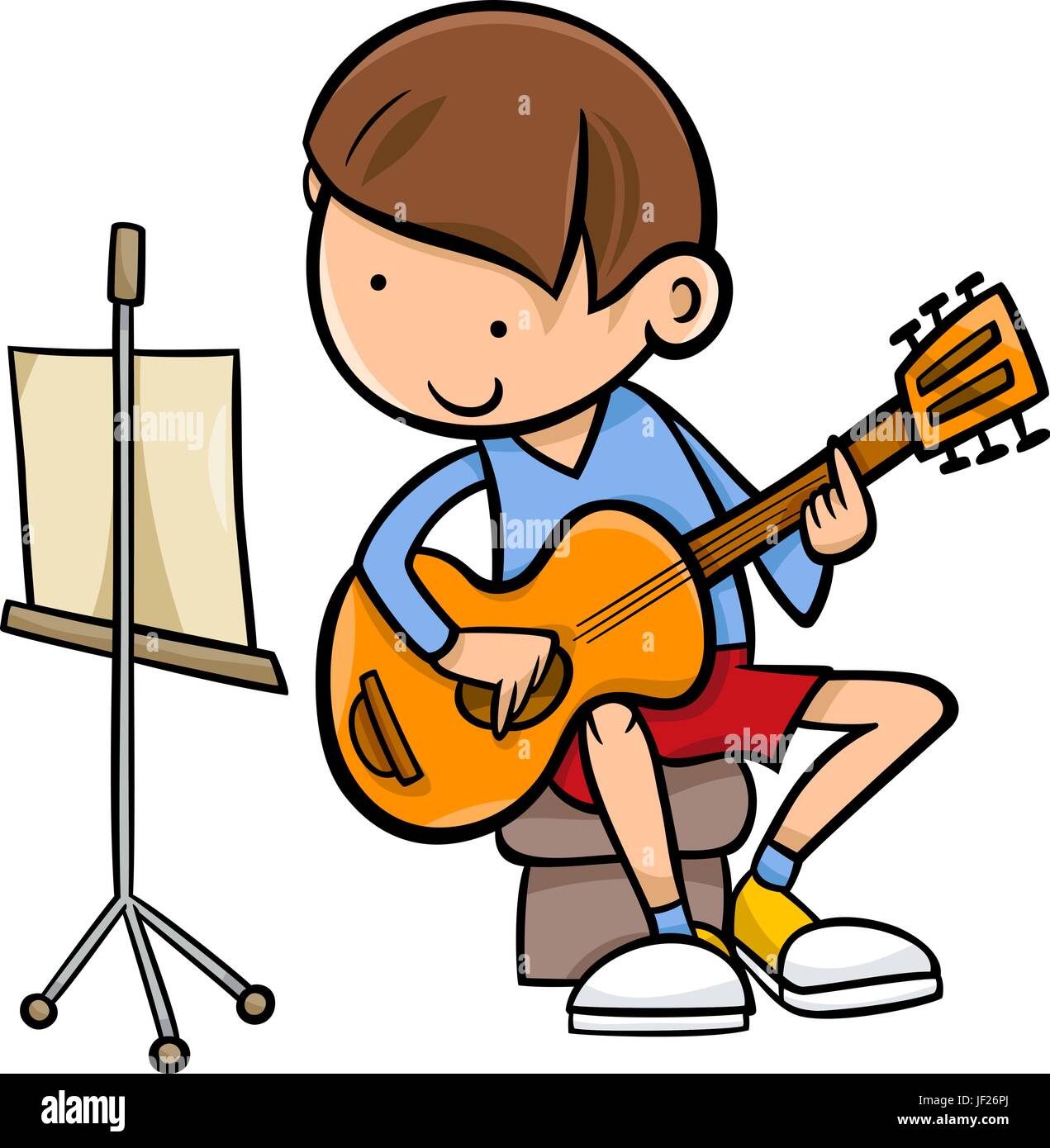 Cartoon music note smiling happy Stock Vector Images - Alamy