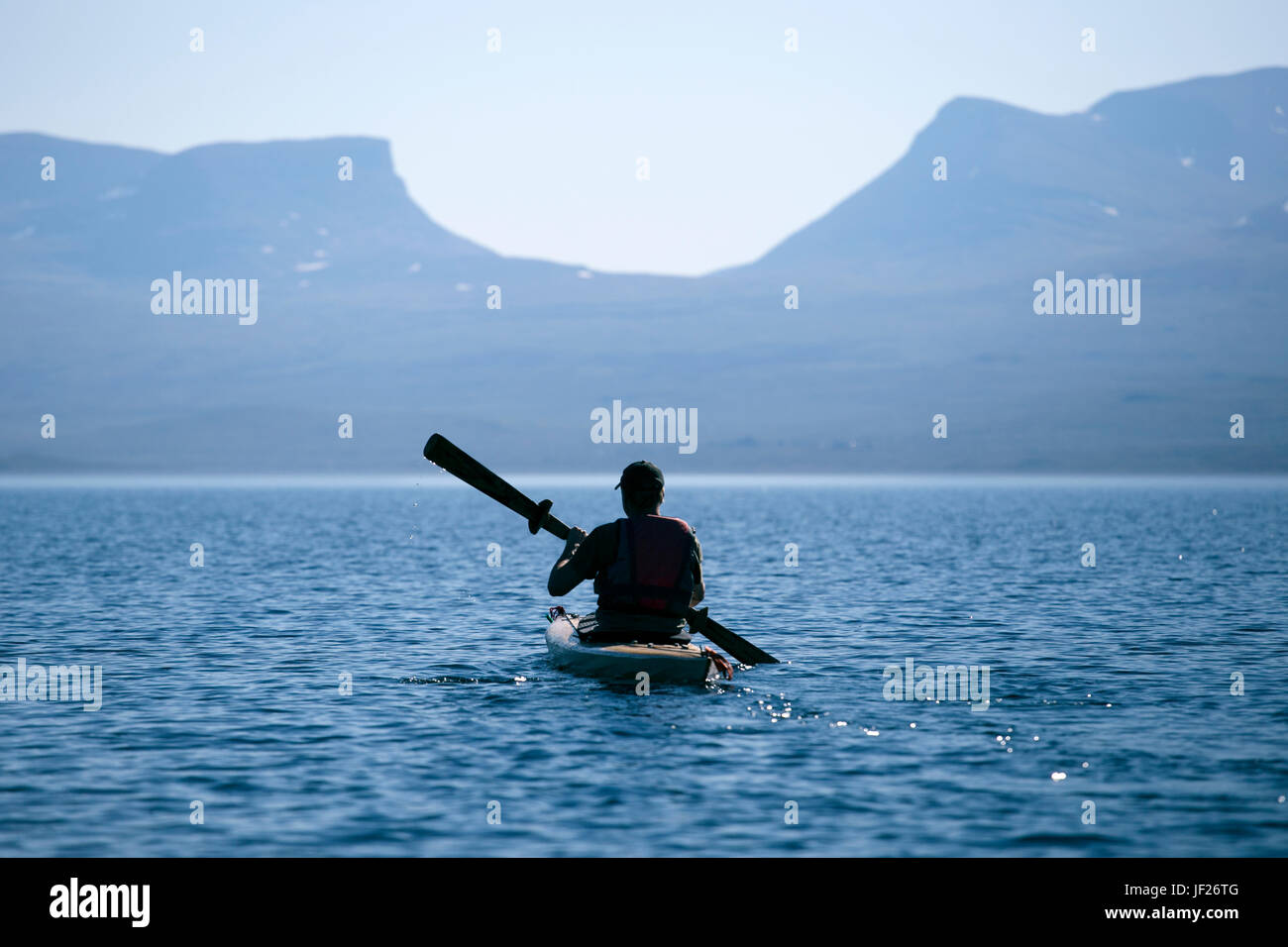 Rear view person kayaking hi-res stock photography and images - Alamy
