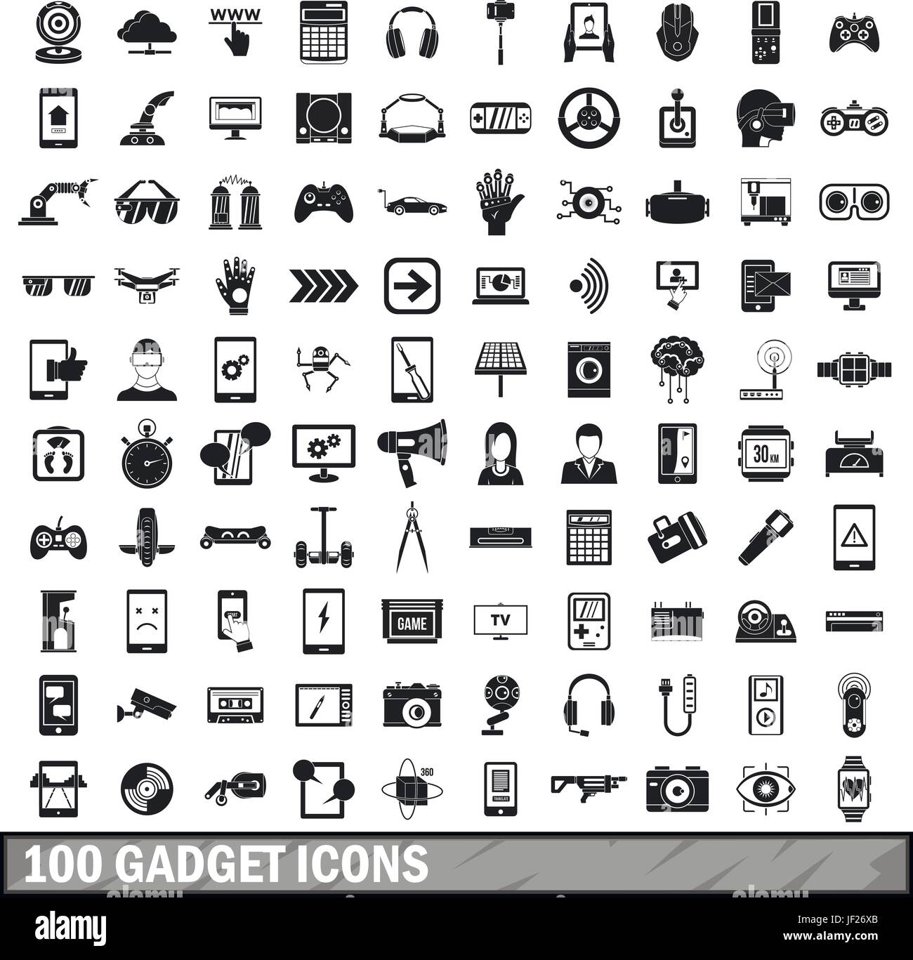 100 gadget icons set, simple style Stock Vector Image & Art - Alamy
