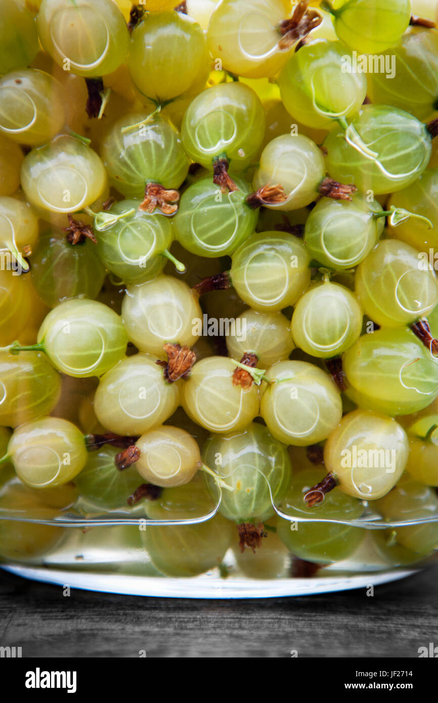 Gooseberries in water Stock Photo - Alamy