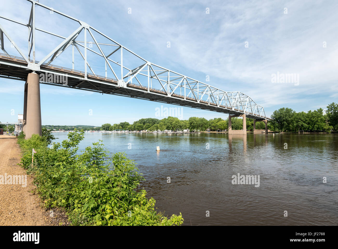 Red Wing Bridge Crosses the Mississippi River at Red Wing, Minnesota ...