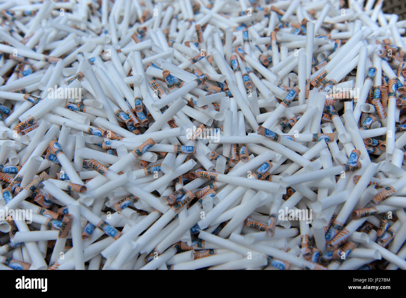 DHAKA, BANGLADESH - NOVEMBER 11, 2016: Bangladeshi people make Bidi ...