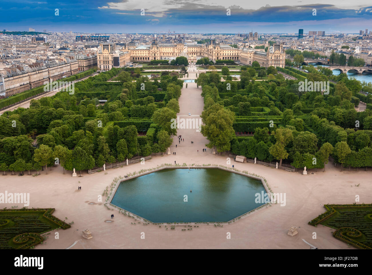 Louvre aerial view hi-res stock photography and images - Alamy