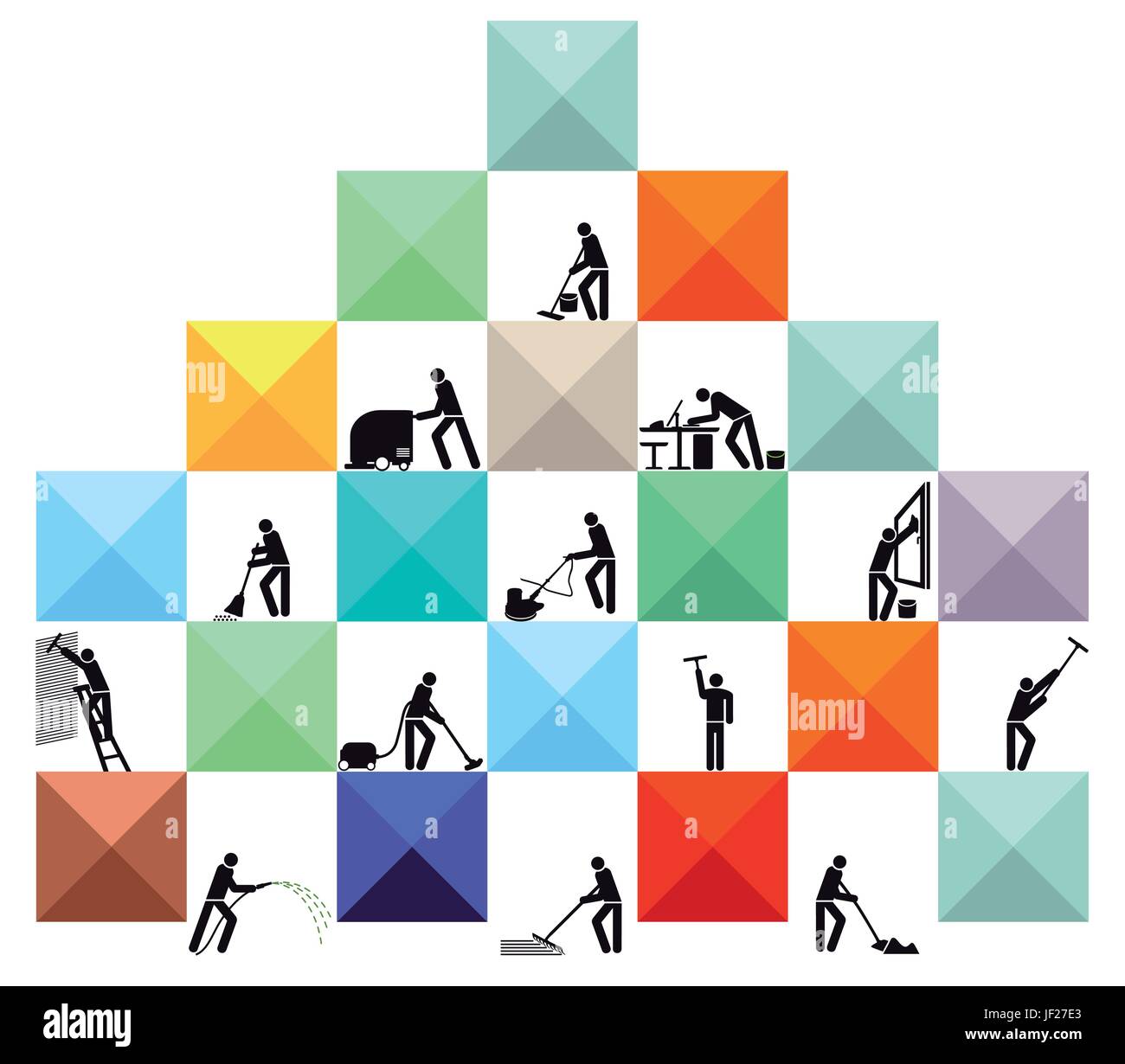Female cleaning house Stock Vector Images - Alamy