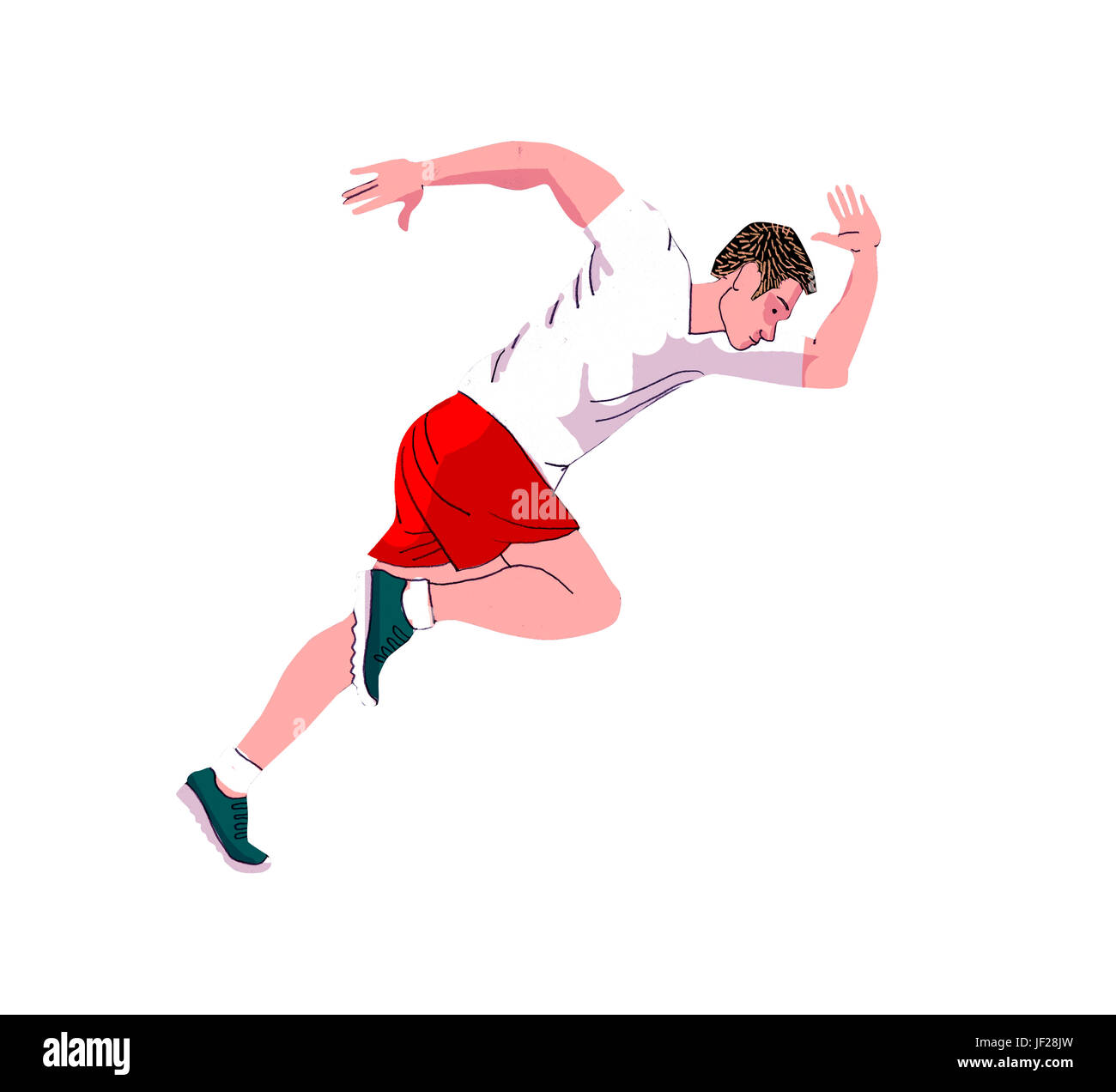 Boy running side view Cut Out Stock Images & Pictures - Alamy