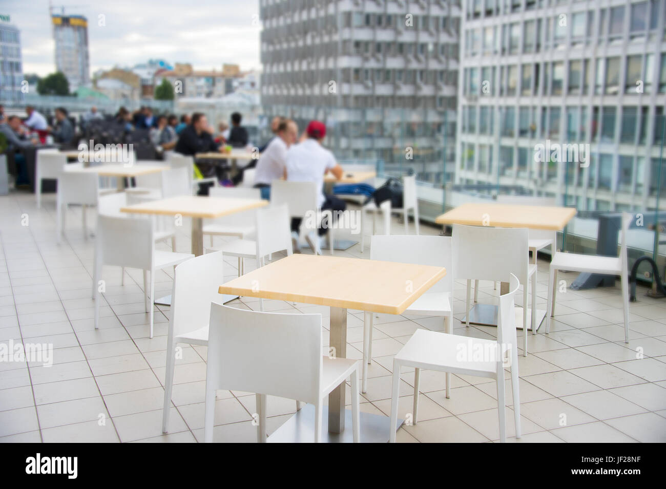 Modern rooftop restaurant Stock Photo - Alamy