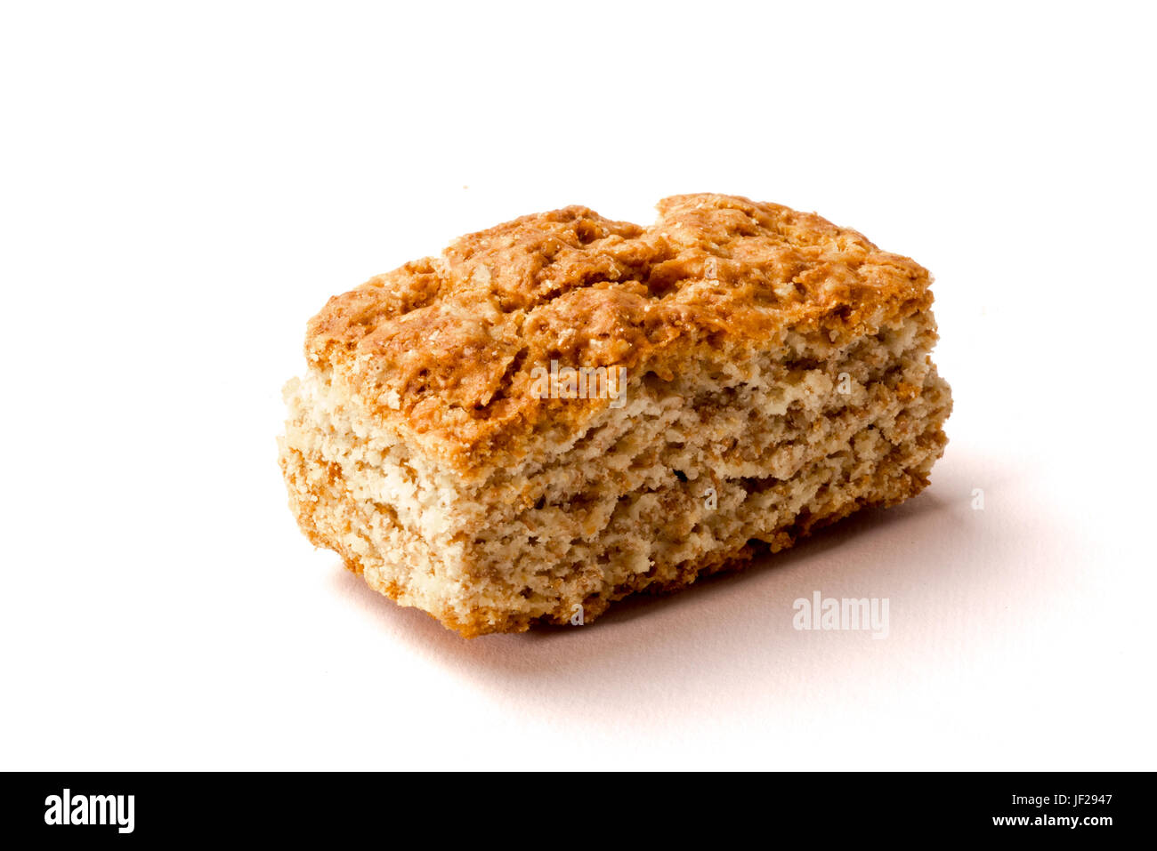 Single rusk on white background Stock Photo - Alamy