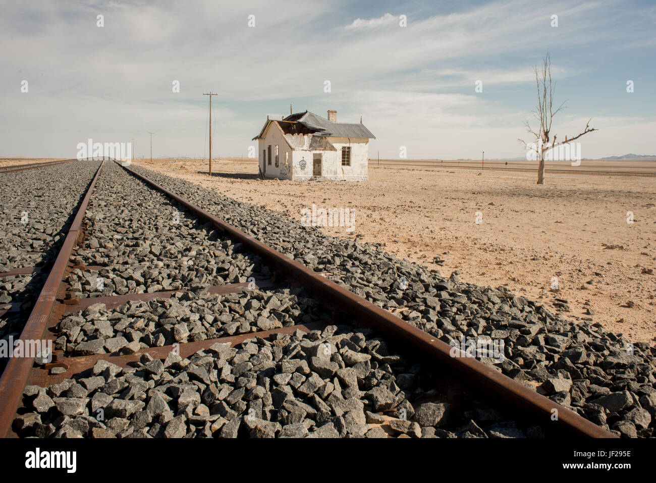 Abandoned house by Railroad Track Stock Photo - Alamy