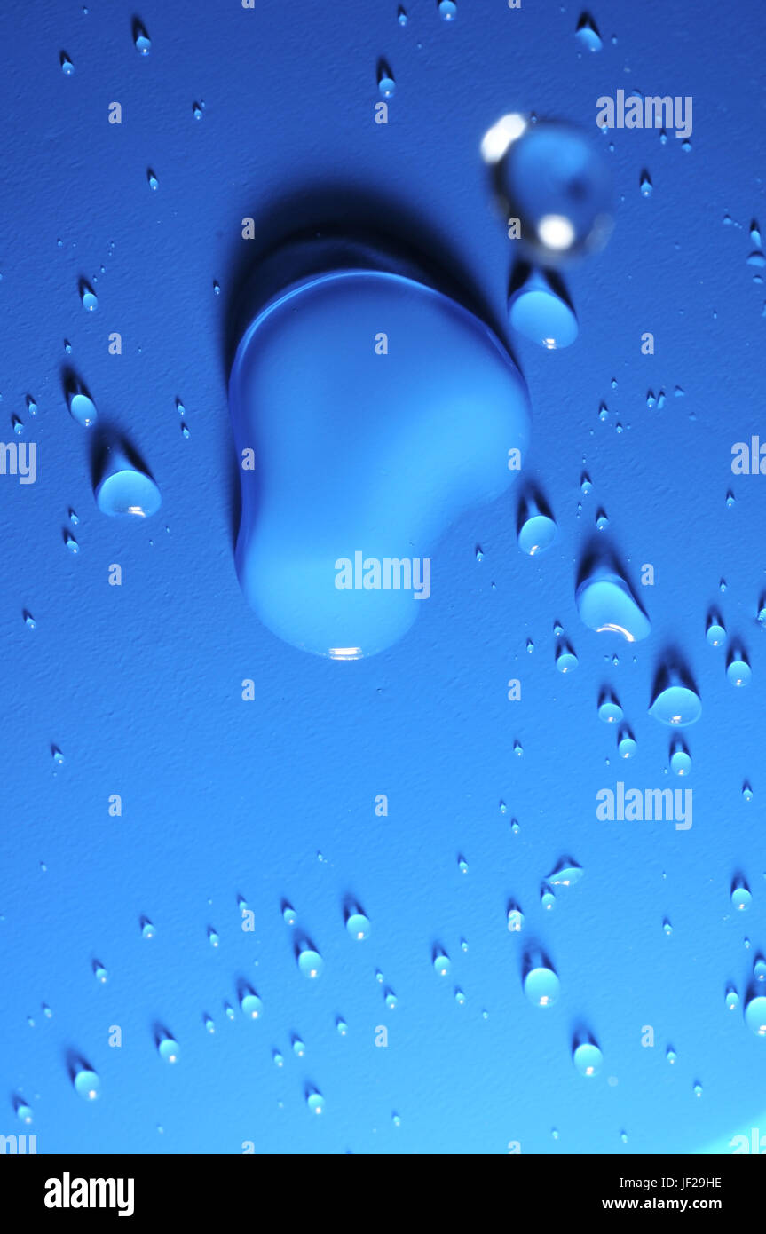 Blue Water Drops Stock Photo - Alamy