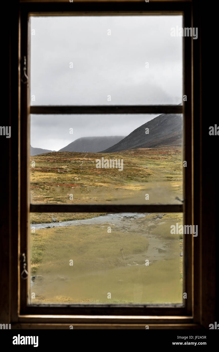 Mountains seen through window Stock Photo - Alamy
