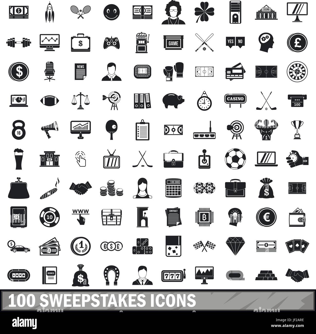 100 sweepstakes icons set, simple style Stock Vector Image & Art - Alamy