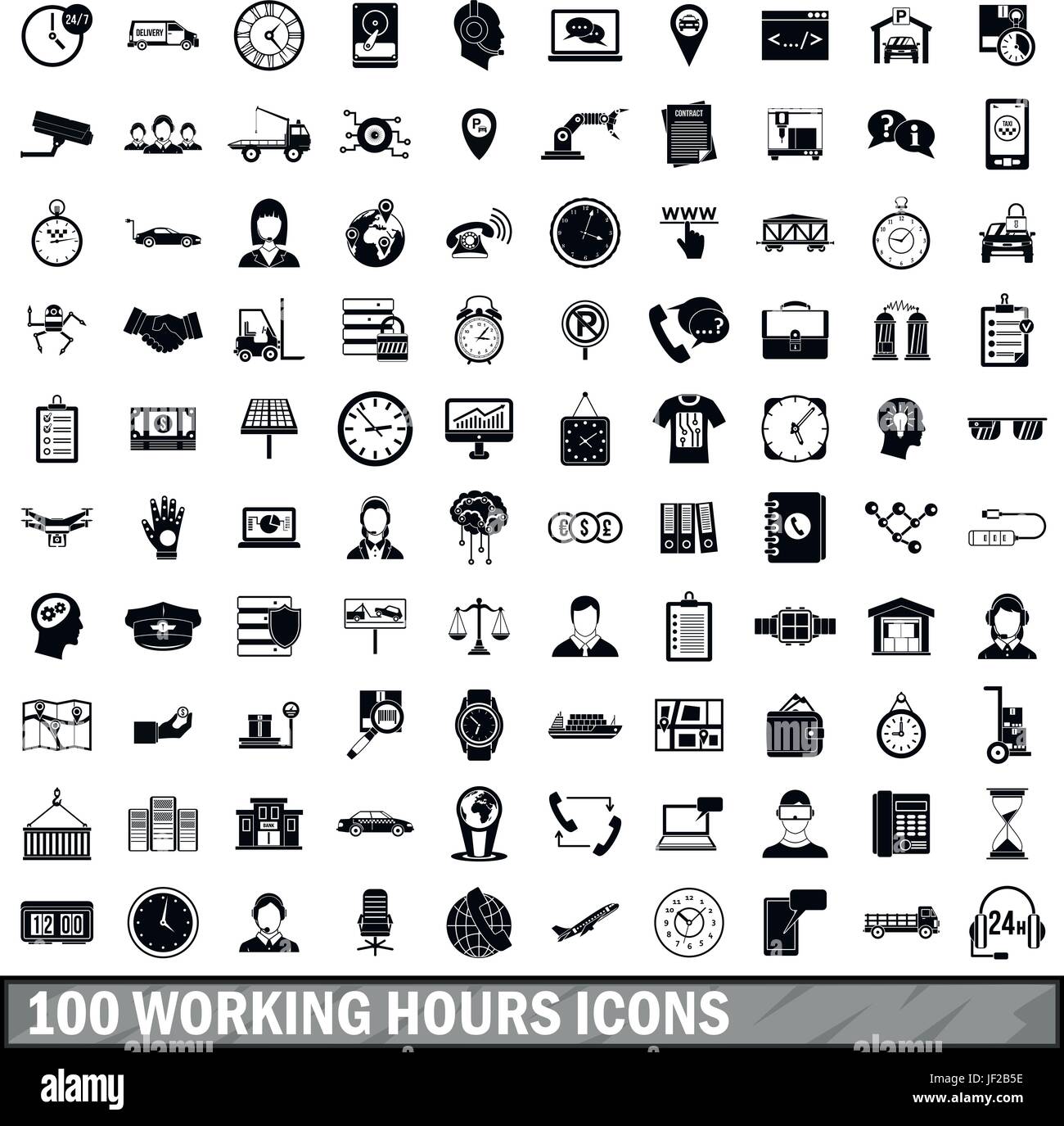 100 working hours icons set, simple style Stock Vector Image & Art - Alamy 100 working hours icons set, simple style Stock Vector Image & Art - Alamy