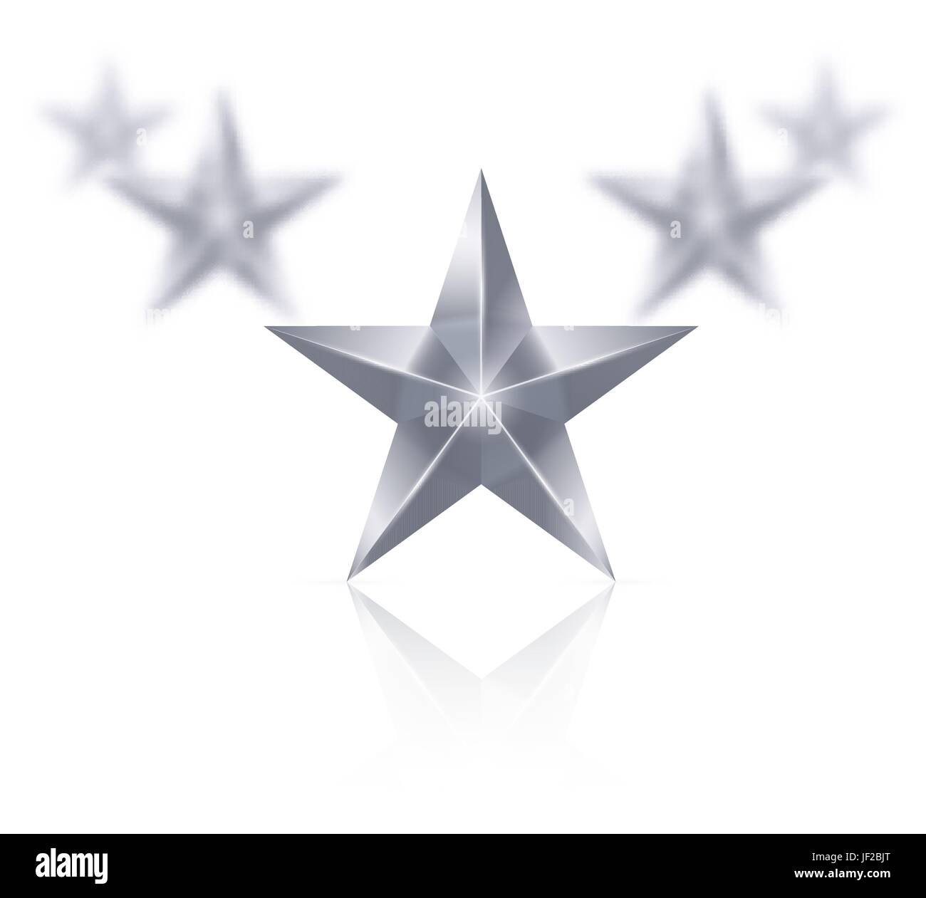 object, isolated, emblem, graphic, beam, five, reflection, silver ...