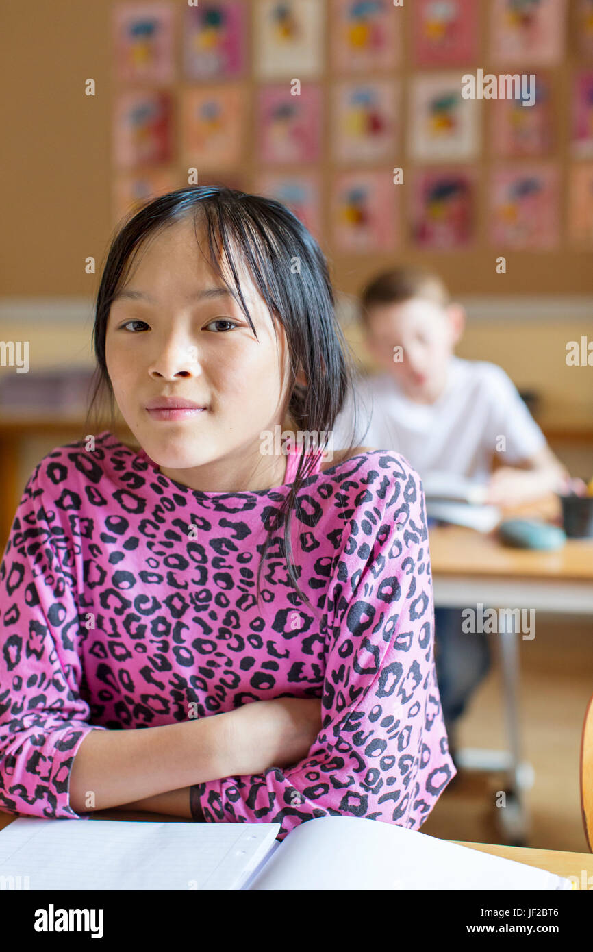 Girl in class Stock Photo - Alamy