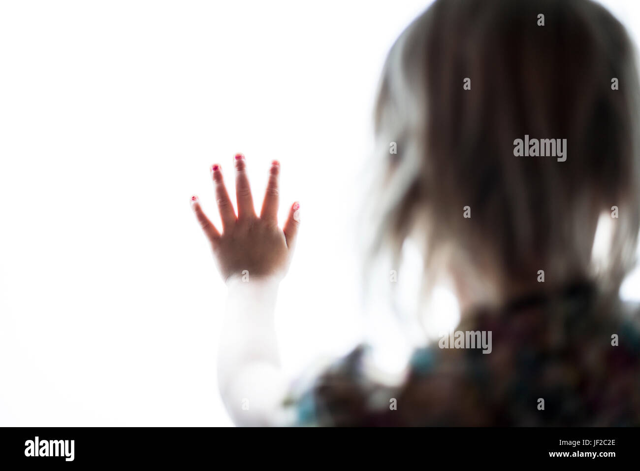 Girl with hand in front of her Stock Photo - Alamy