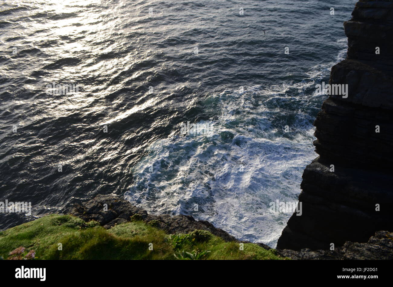 Down View to the Sea from Cliffs of Loop Head Peninsula in Clare ...